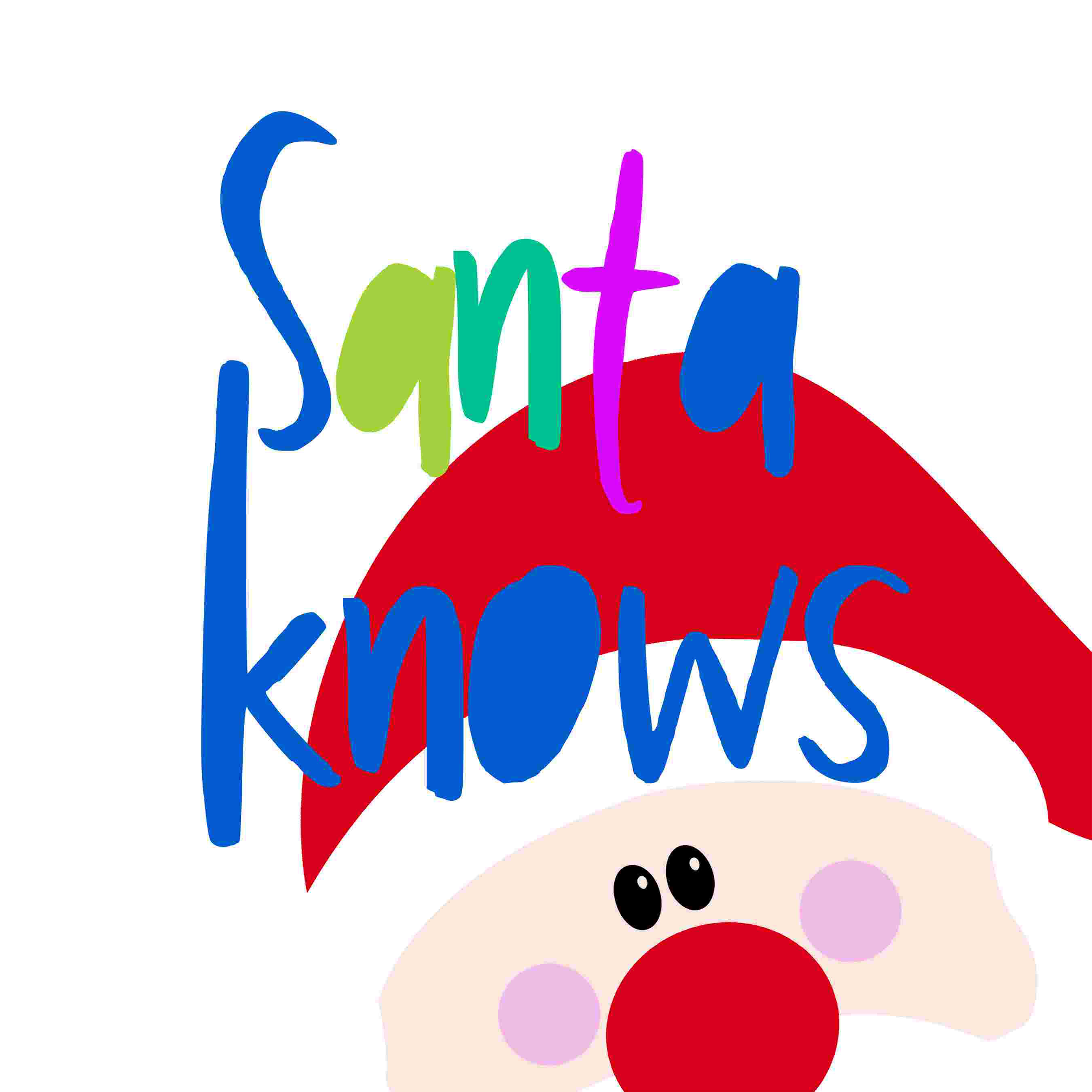 The Holiday Aisle® Santa Knows Print Colourful - Wayfair Canada