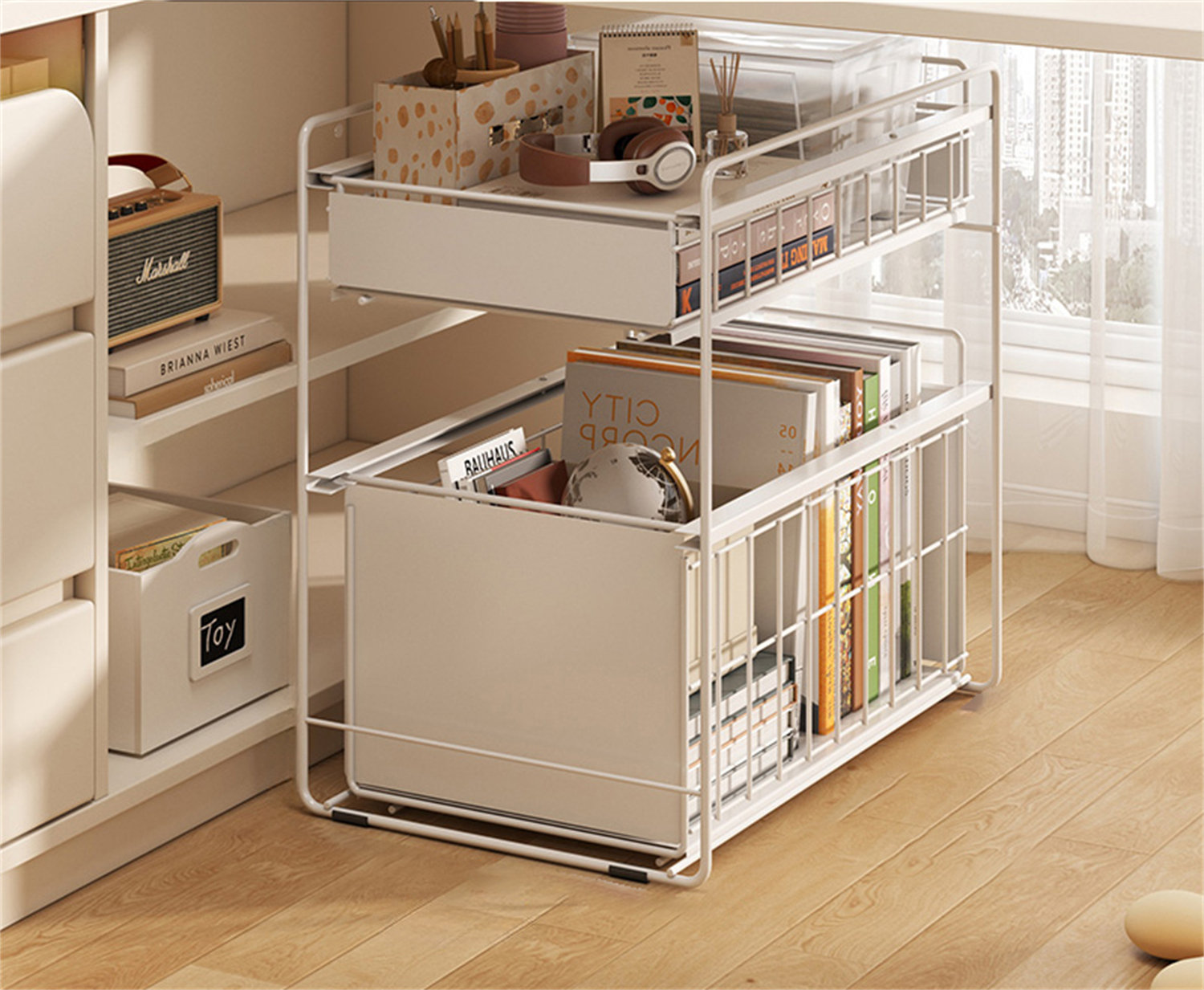 Orren Ellis Desktop Bookcase, Office Desktop Storage Rack - Wayfair Canada