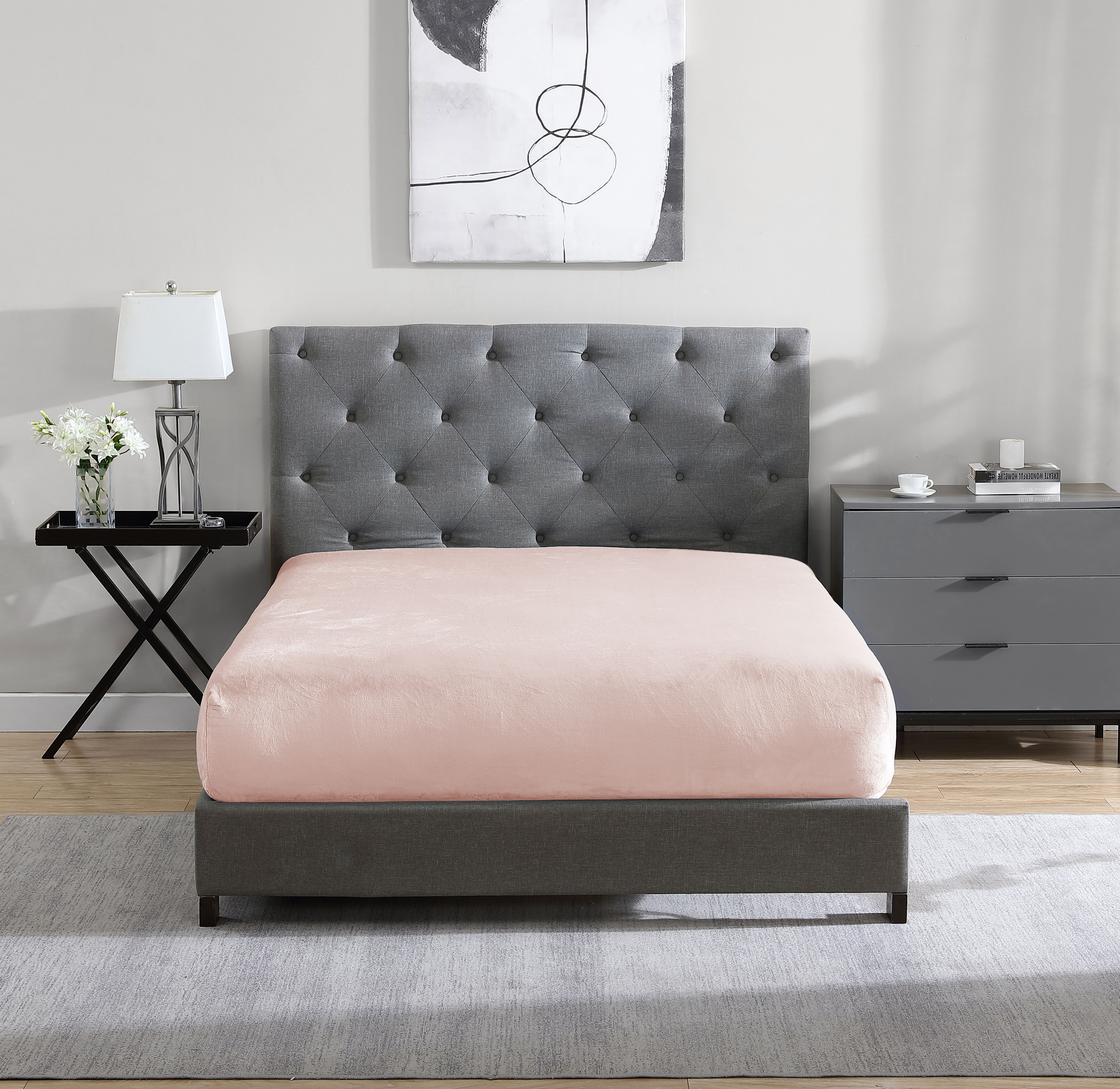 Swift Home Super Soft, Warmth Flannel Plush Velour Fitted Sheet ...