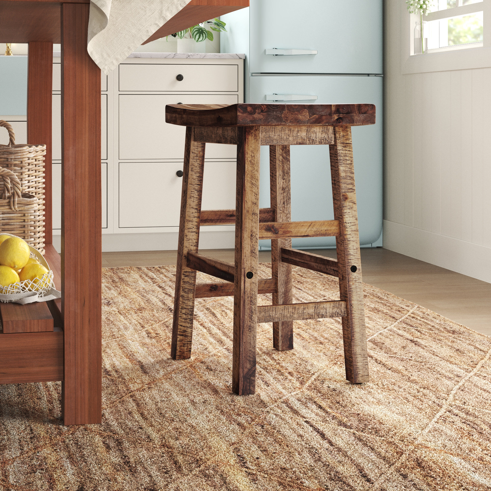 Laurel Foundry Modern Farmhouse Nastya Industrial Rustic Solid Wood ...