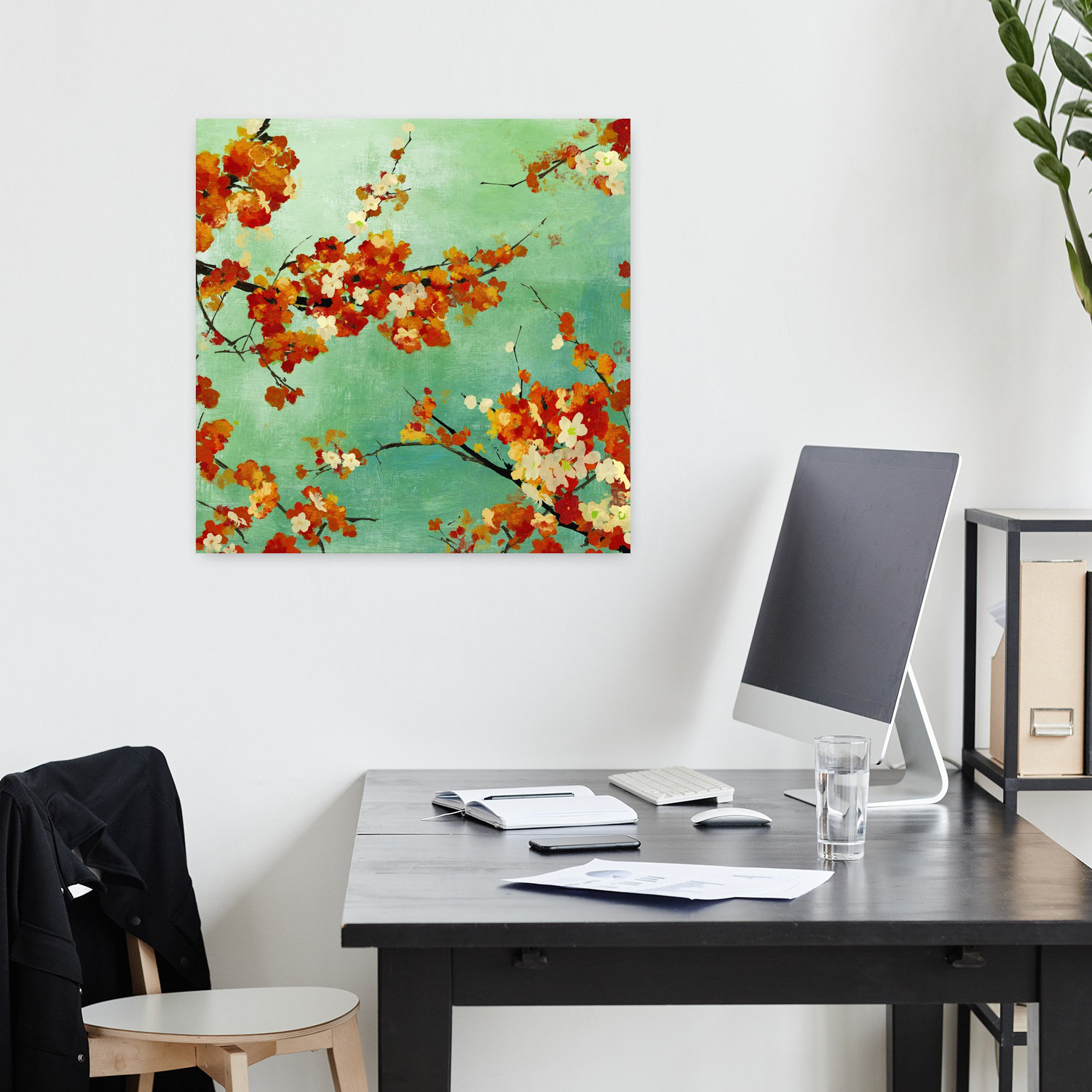 Red Barrel Studio® Orange Blossoms II Delicate Serene Abstract Nature ...