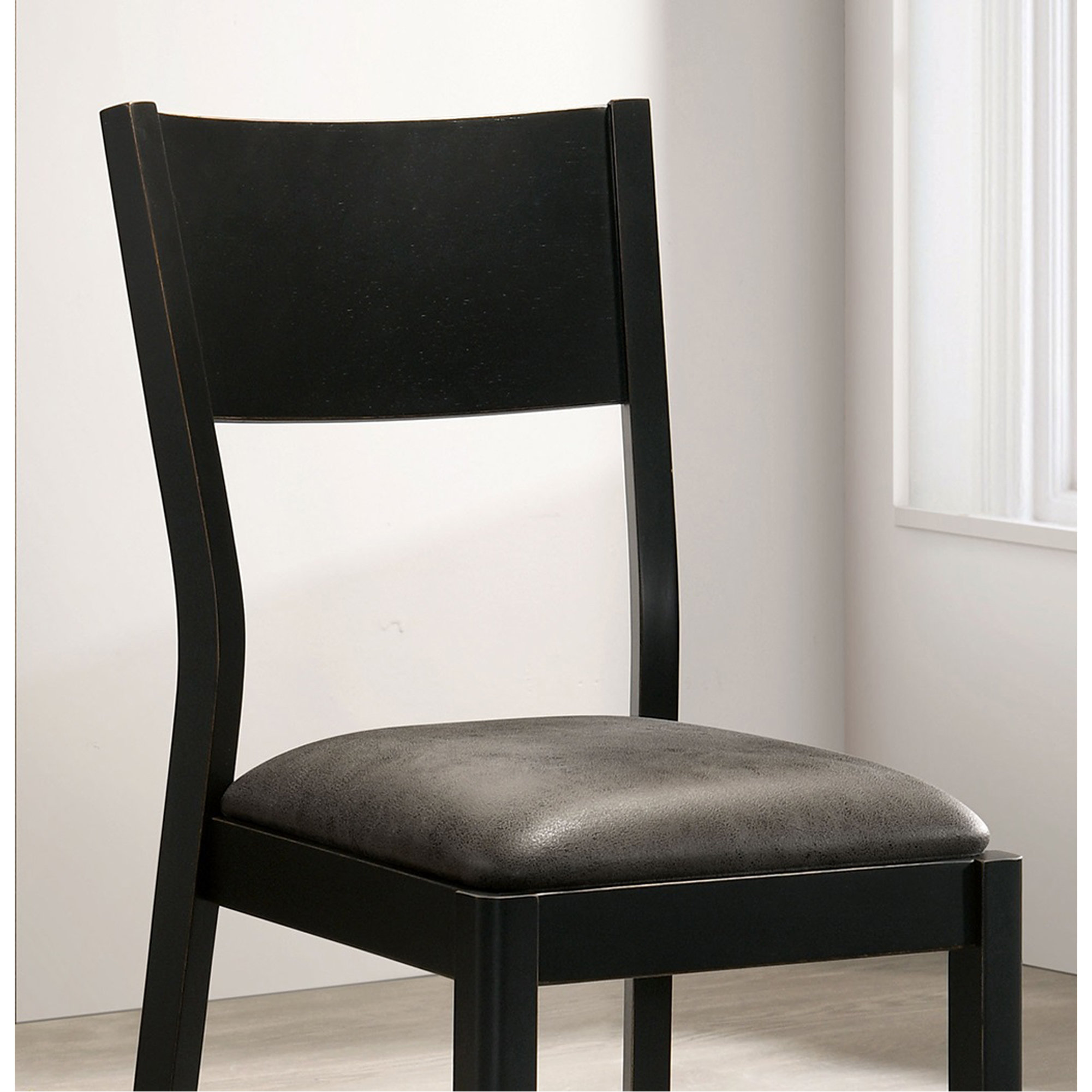 Corrigan Studio® Mid-Century Modern Black And Gray Side Chairs Set Of 2 ...