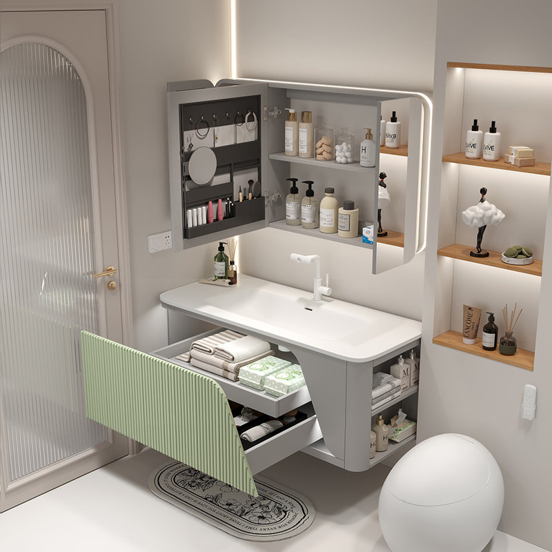 Backop Nordic style simple bathroom cabinet | Wayfair