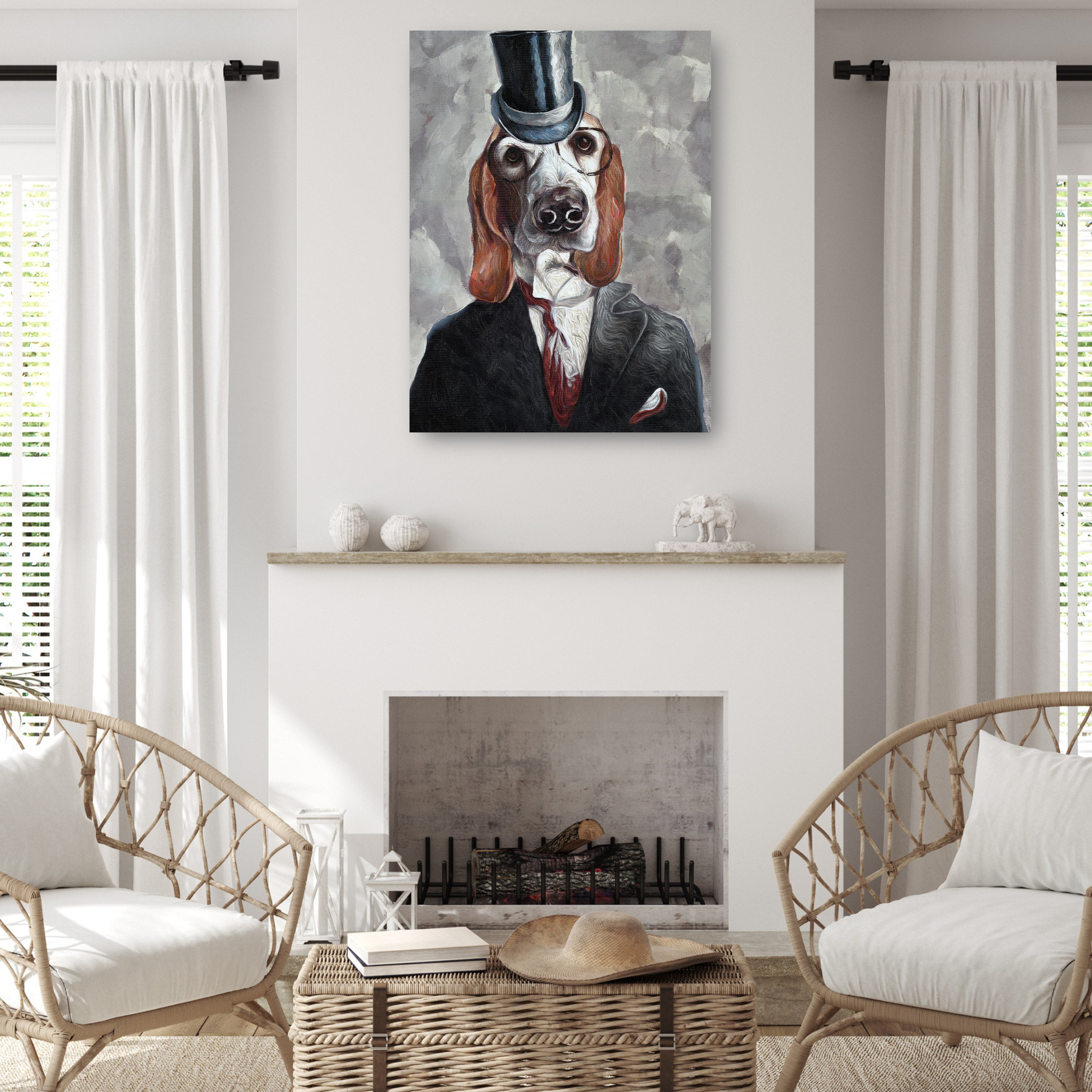 Trinx Tuxedo Dog III by Dixon Design Group Canvas Art Print | Wayfair