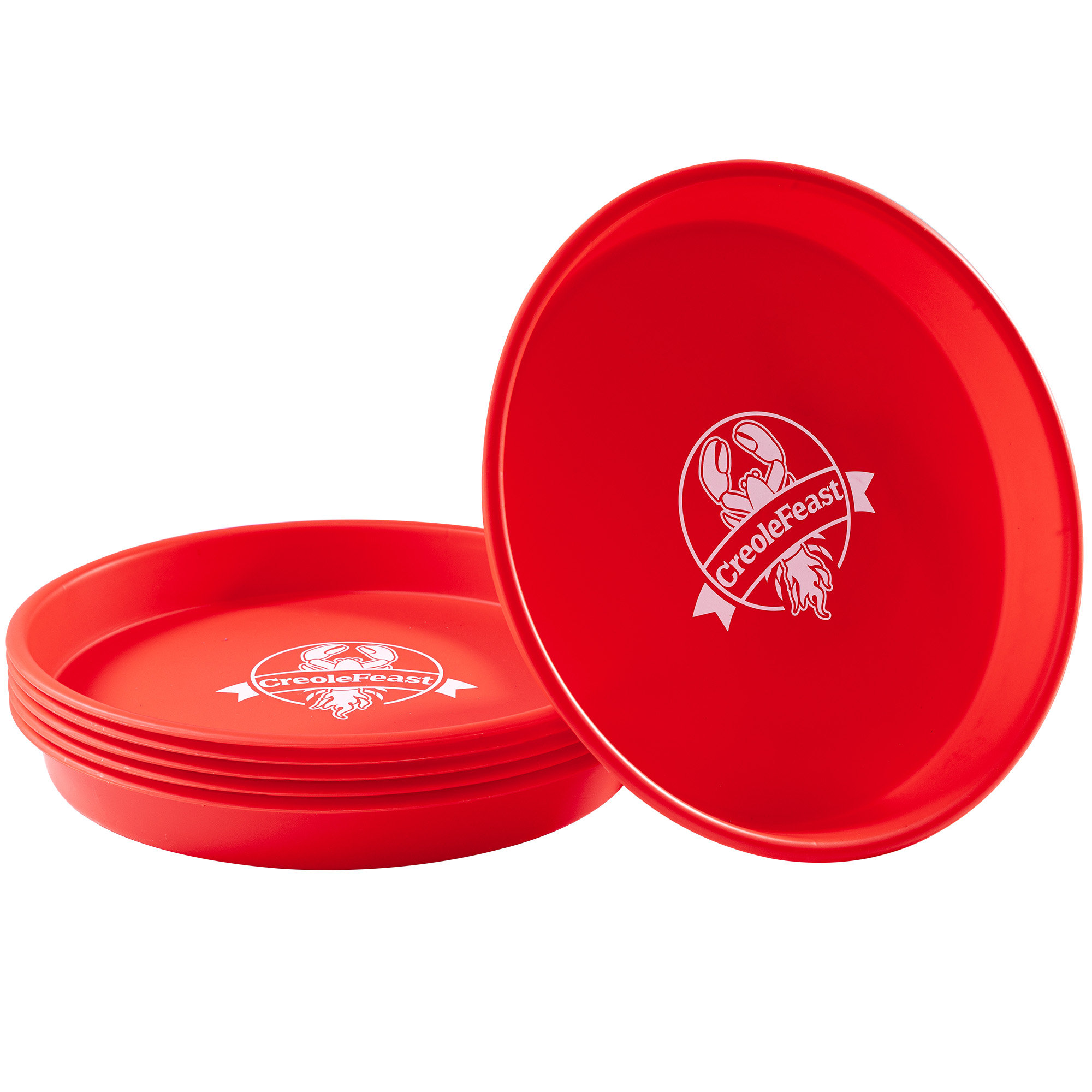 Latitude Run® 15-inch Plastic Crawfish Plates, Set Of 6, Heavy Duty ...