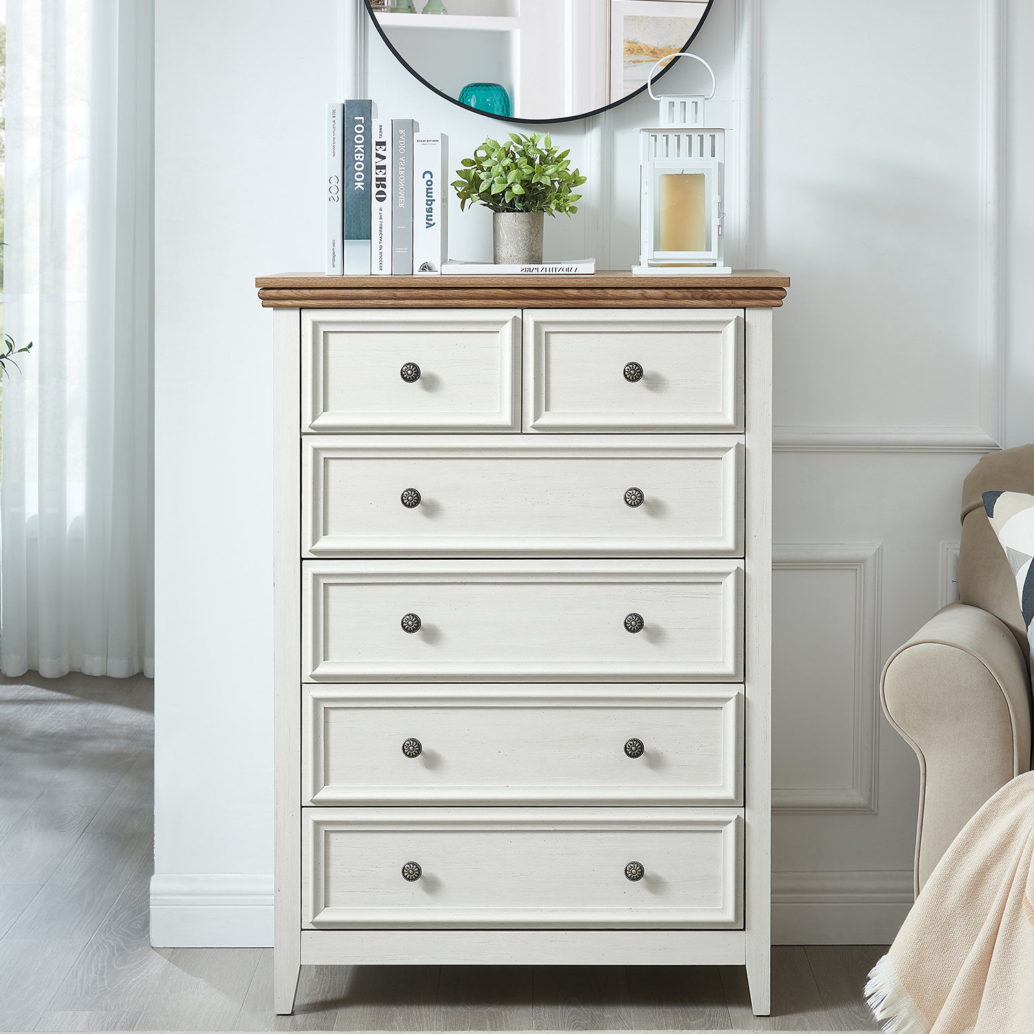 Gracie Oaks Farmhouse Style Drawer Dresser | Wayfair