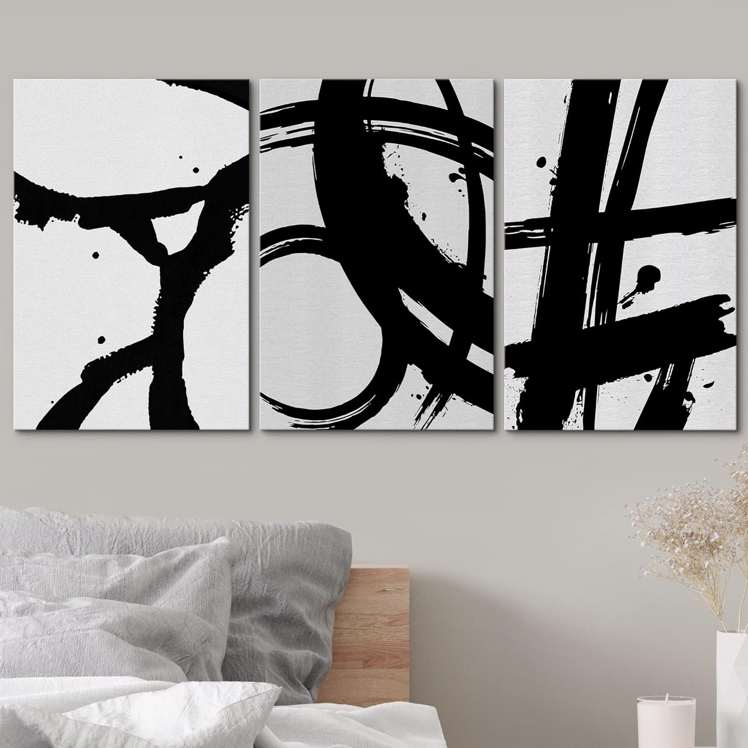 IDEA4WALL Geometric Dark Paint Stroke Rings Graffiti & Street Art ...