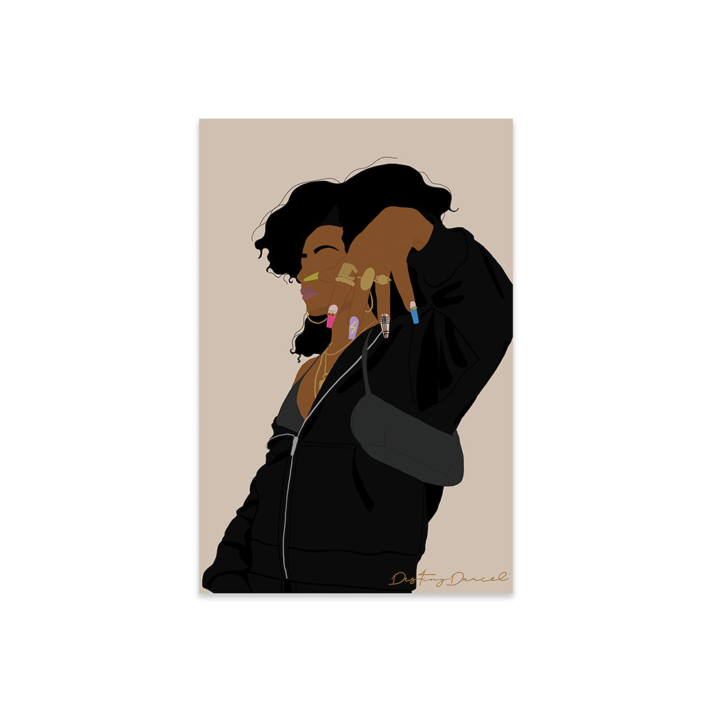 Winston Porter Nails Long AF, Black AF On Plastic / Acrylic by Destiny ...