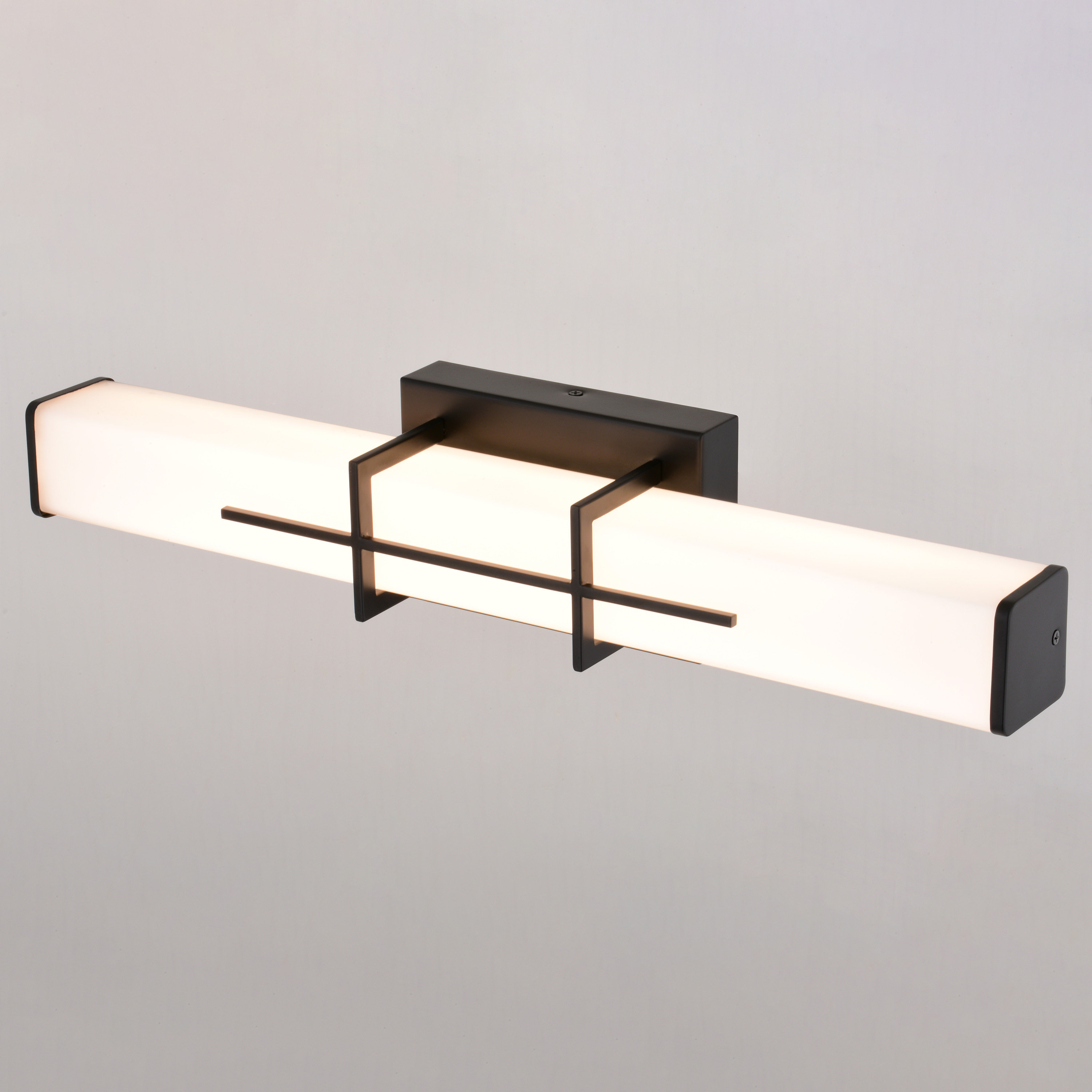 Latitude Run® Jermanie 1 Light LED Matte Black Contemporary Bathroom ...