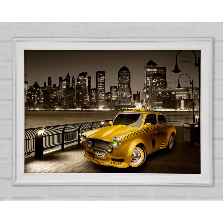 Brayden Studio Retro Taxi NYC - Single Picture Frame Art Prints ...