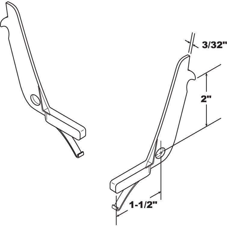 Prime-Line Black Plastic Single Hung Window Latch And Pull, Phillips ...