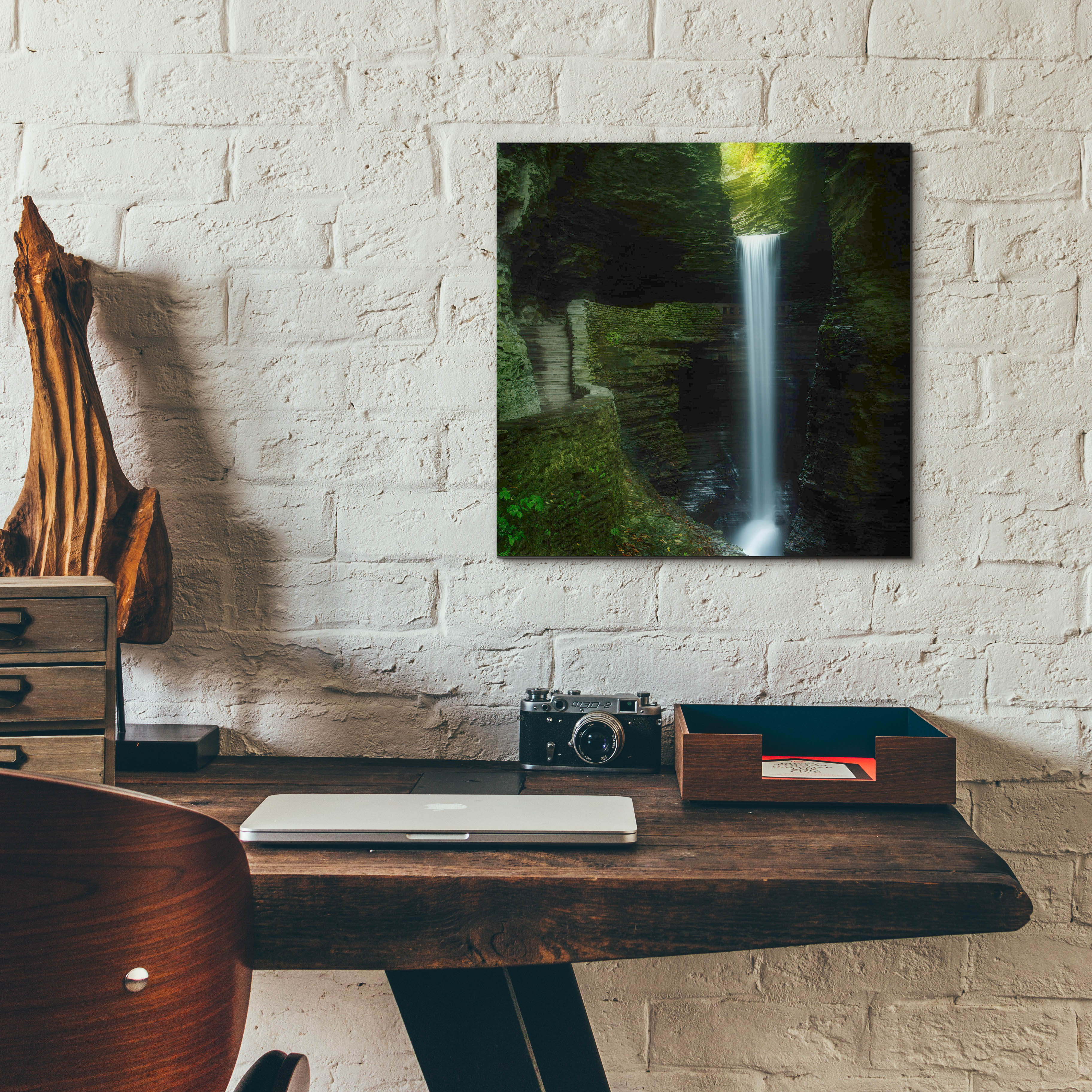 Millwood Pines Cavern Cascade' by Patrick Zephyr Acrylic Glass Wall Art ...