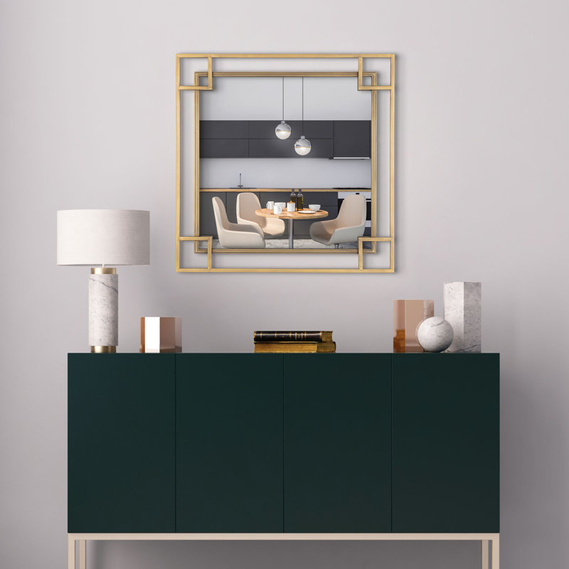 Mercer41 Angilia Square Metal Wall Mirror | Wayfair