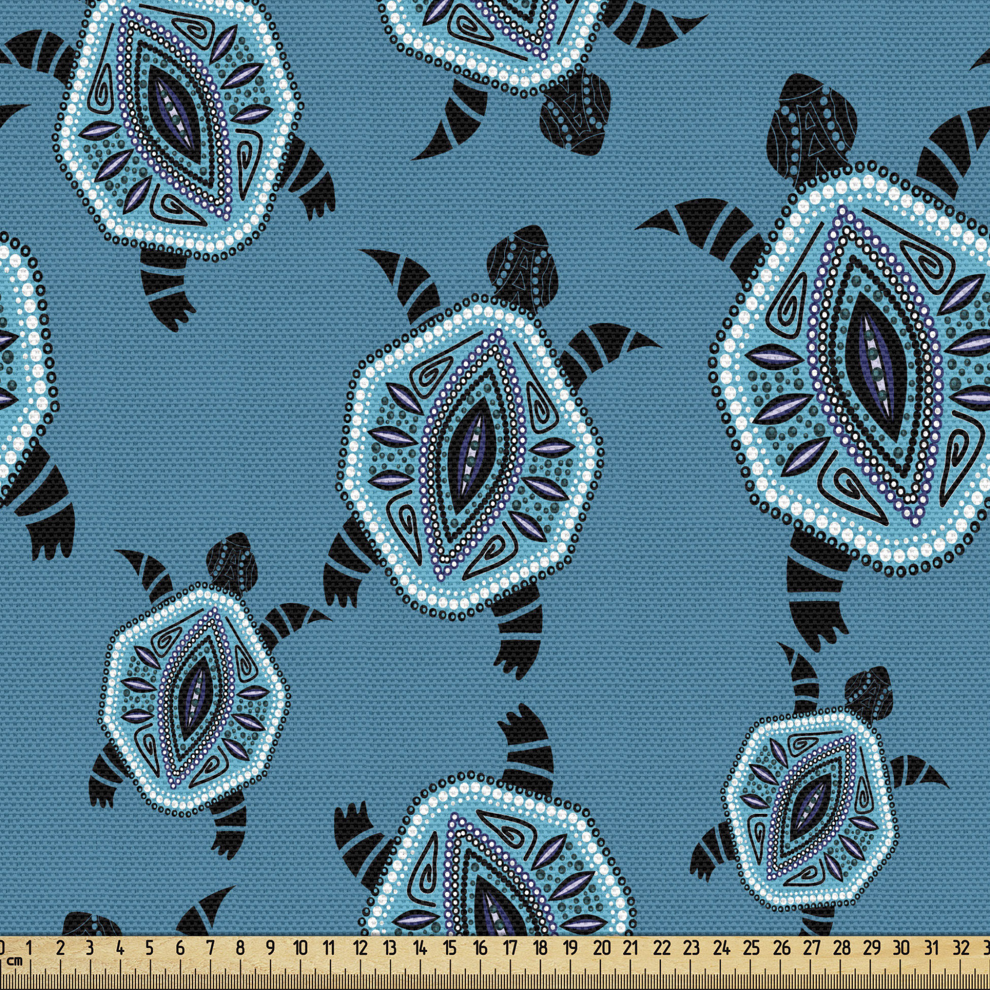 East Urban Home Turtle Fabric By The Yard, Art Aboriginal Ornamental ...