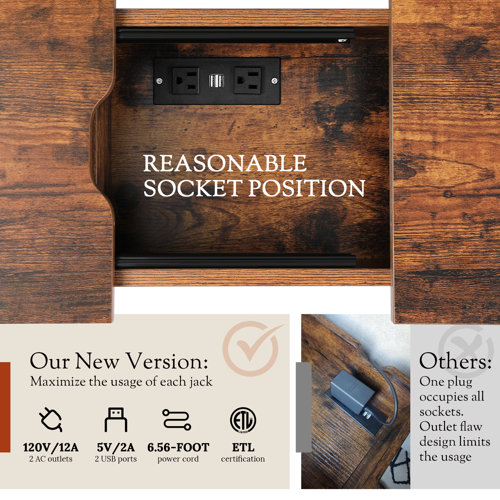 Wayfair | USB Ports End & Side Tables You'll Love in 2023