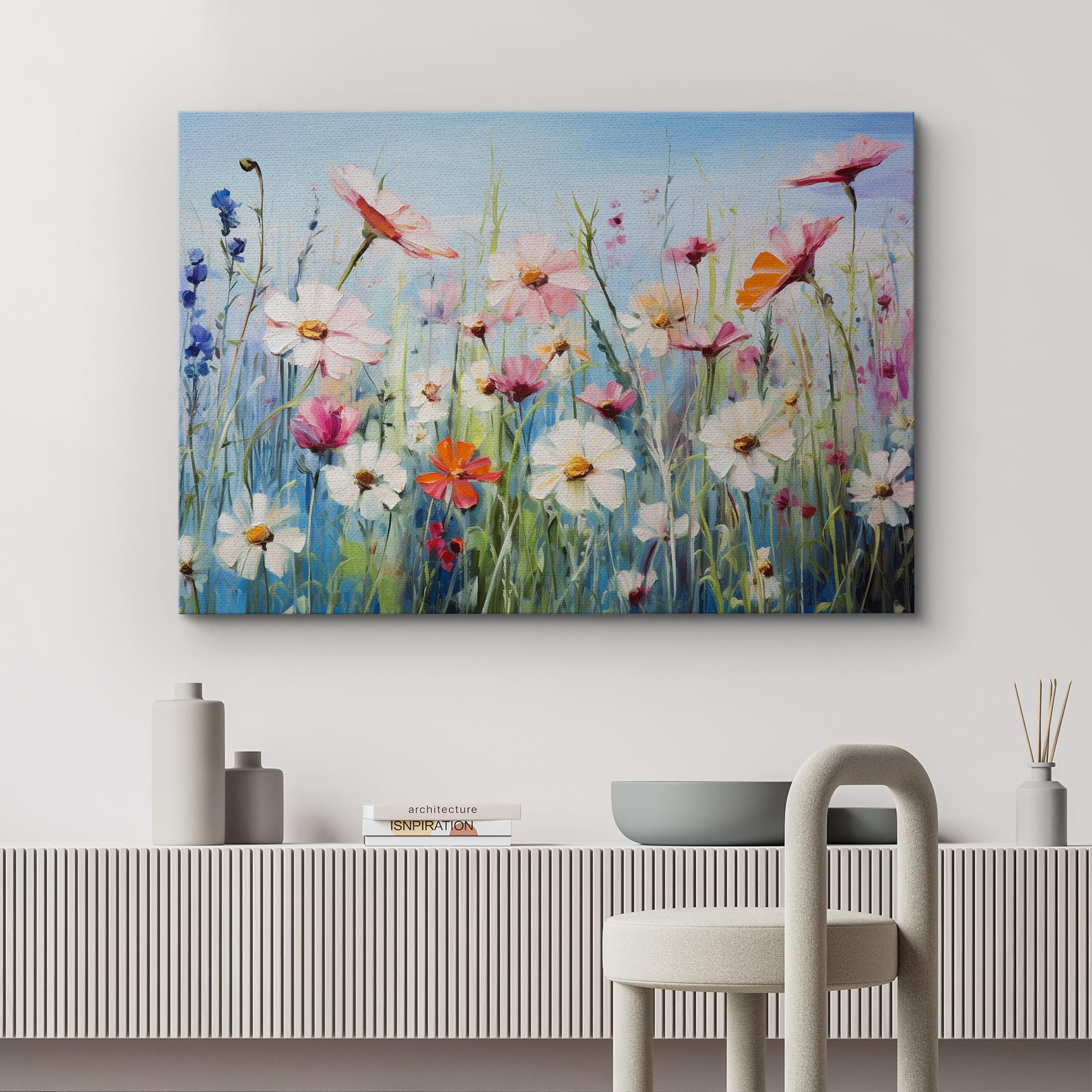 IDEA4WALL Vibrant Wildflower Bright Colorful Wild Flowers Daisy Garden ...
