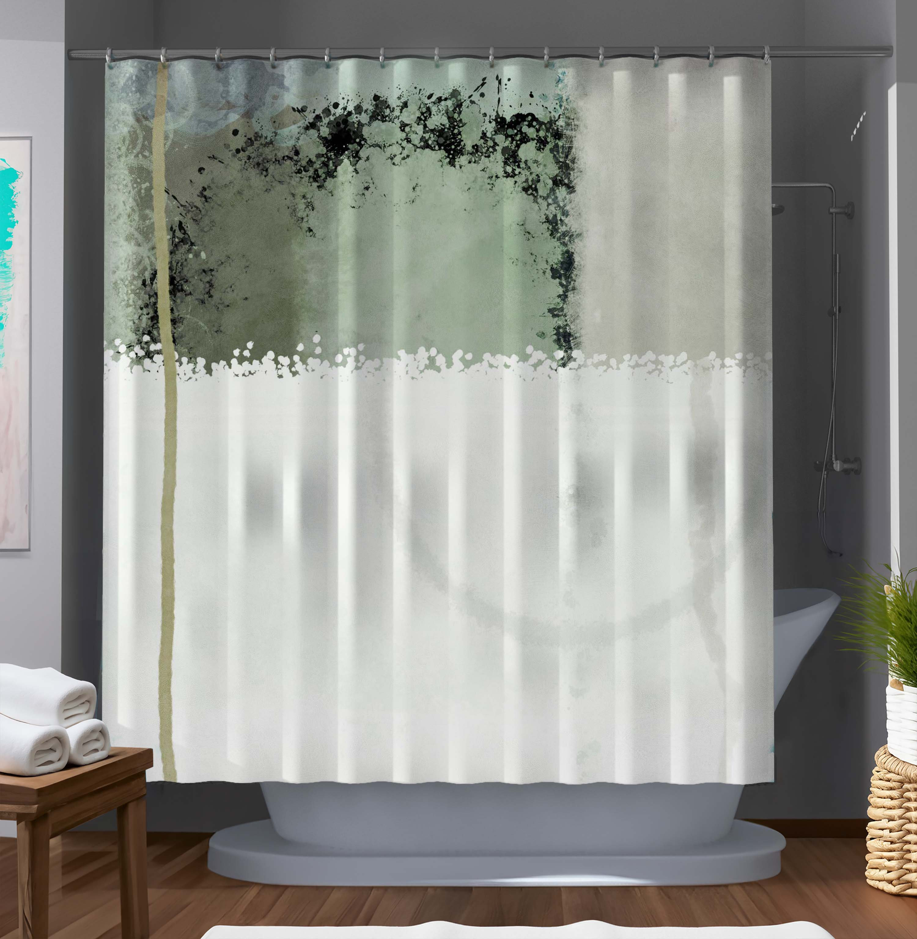 East Urban Home Johnella Abstract Shower Curtain | Wayfair
