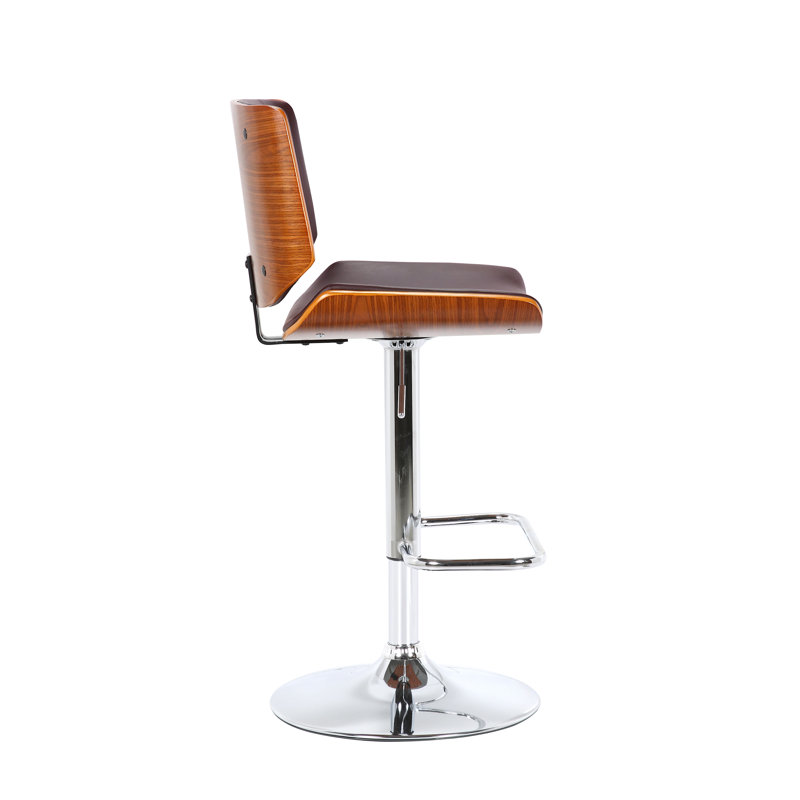 George Oliver Swivel Adjustable Height Extra Tall Bar Stool | Wayfair