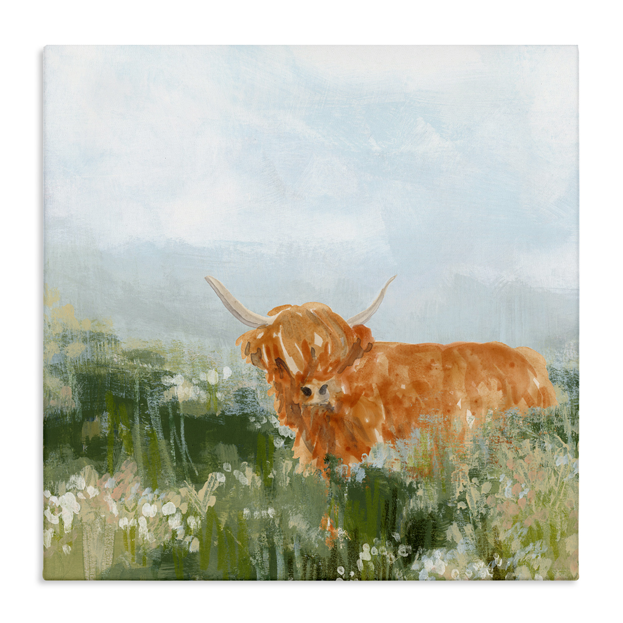 Union Rustic Highland Cattle Abstraction Canvas Wall Art by June Erica ...