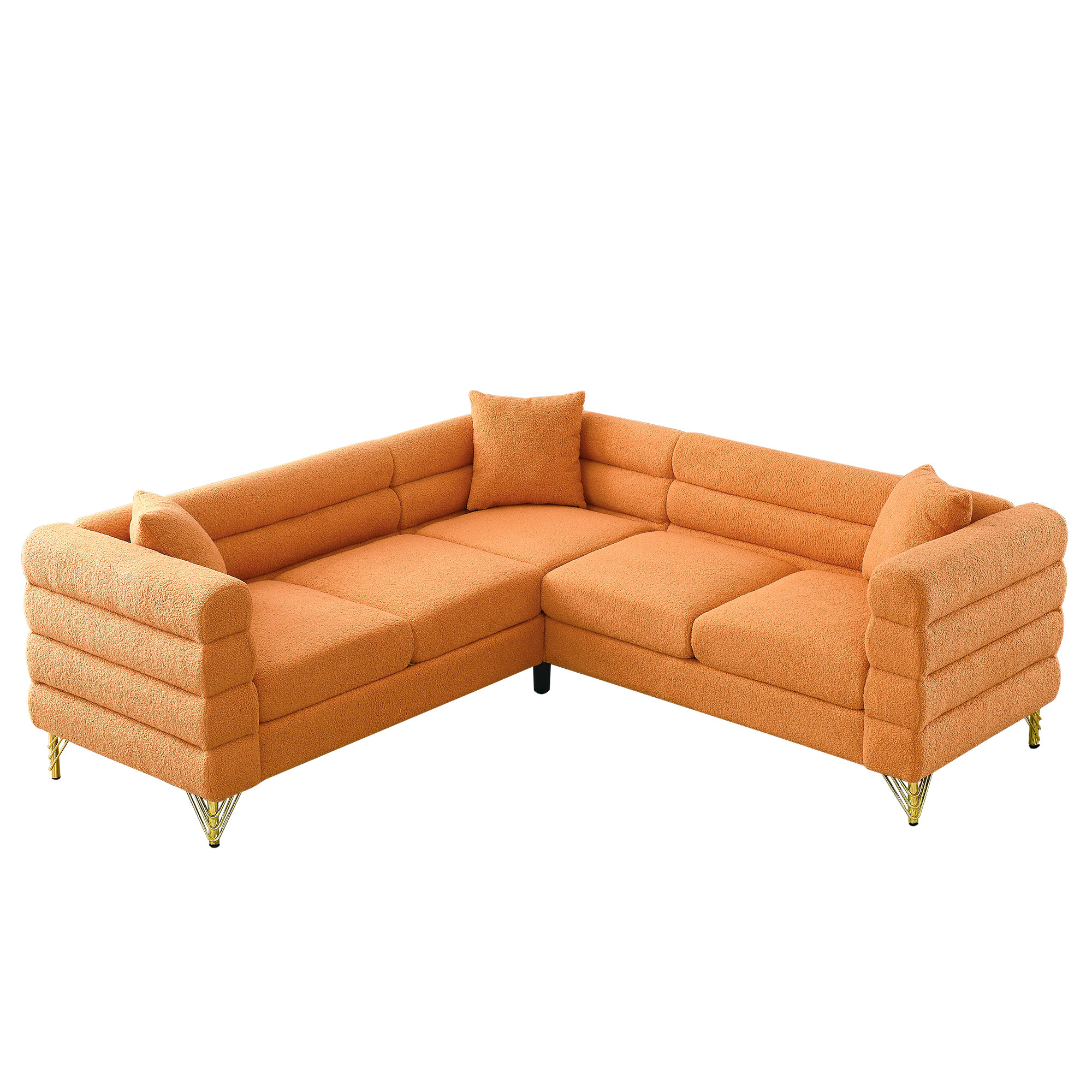 Mercer41 Chadbourne 81.5" Teddy L Shaped Sectional Couch & Reviews ...