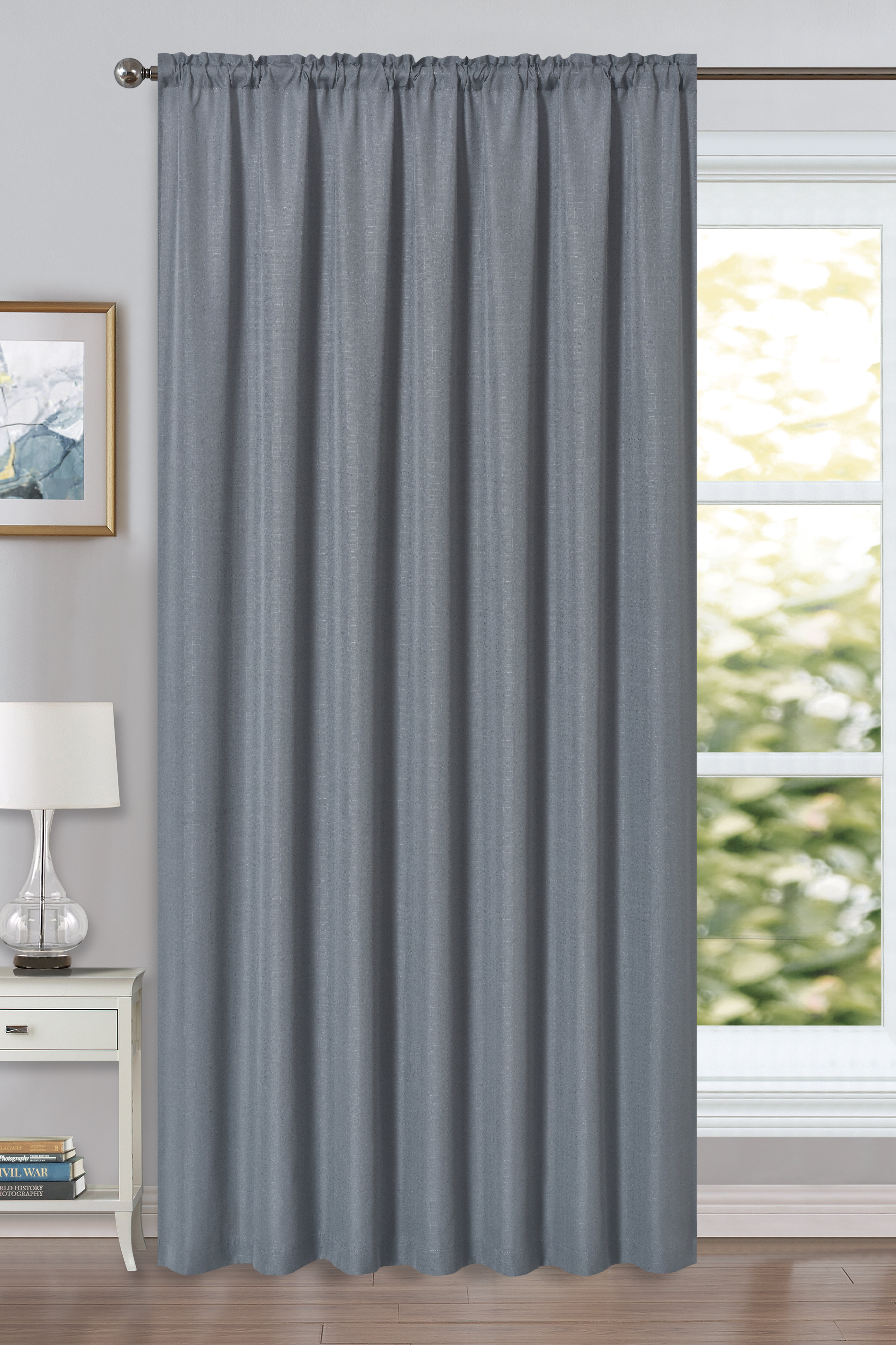17 Stories LINEN LOOK VOILE SINGLE PANEL Kathee Sheer Single Curtain ...