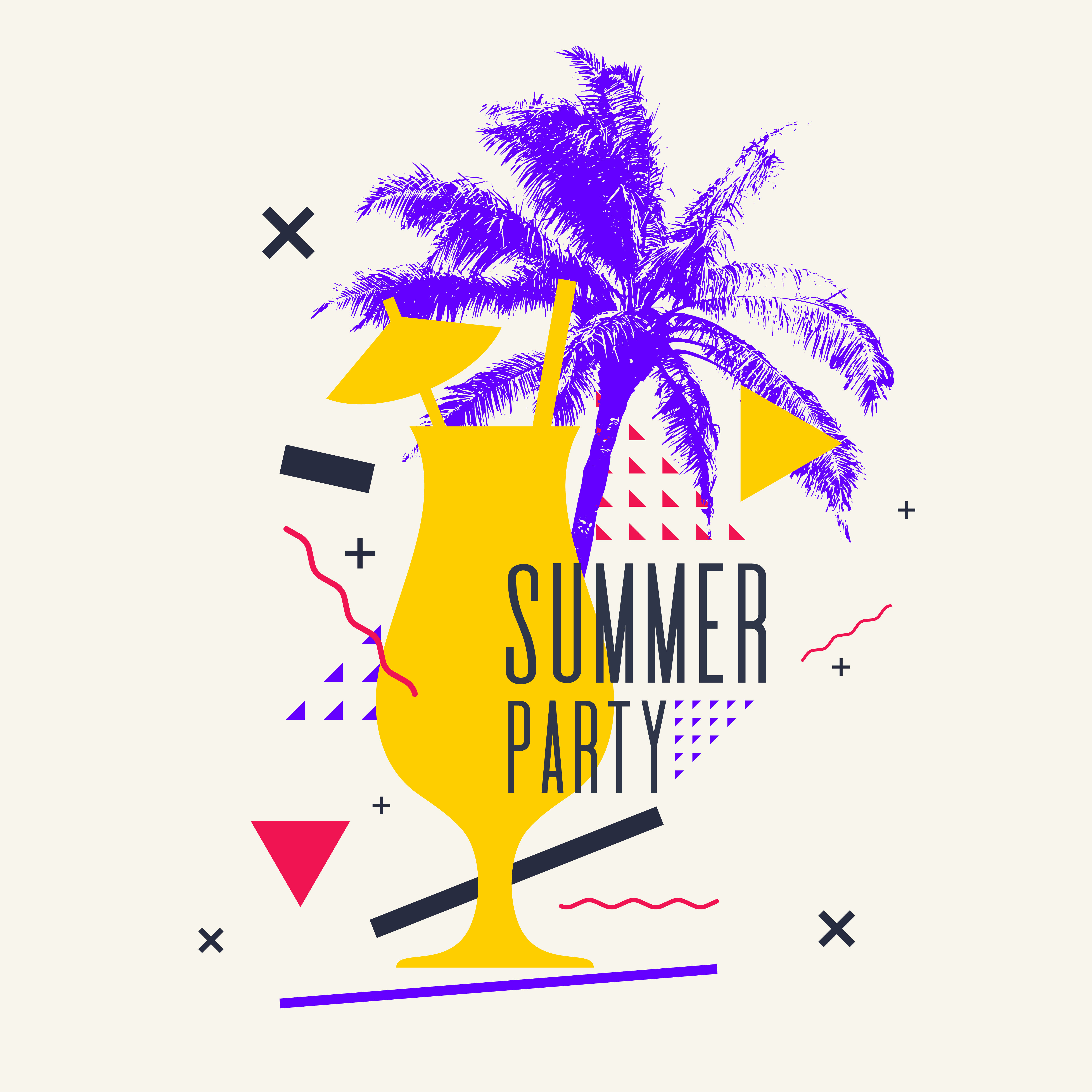 Bay Isle Home Veyo " Modern Poster With Palm Tree And Geometric Graphic ...