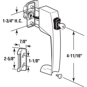 Prime-Line Aluminum, Push Button Screen or Storm Door Latch with Tie ...