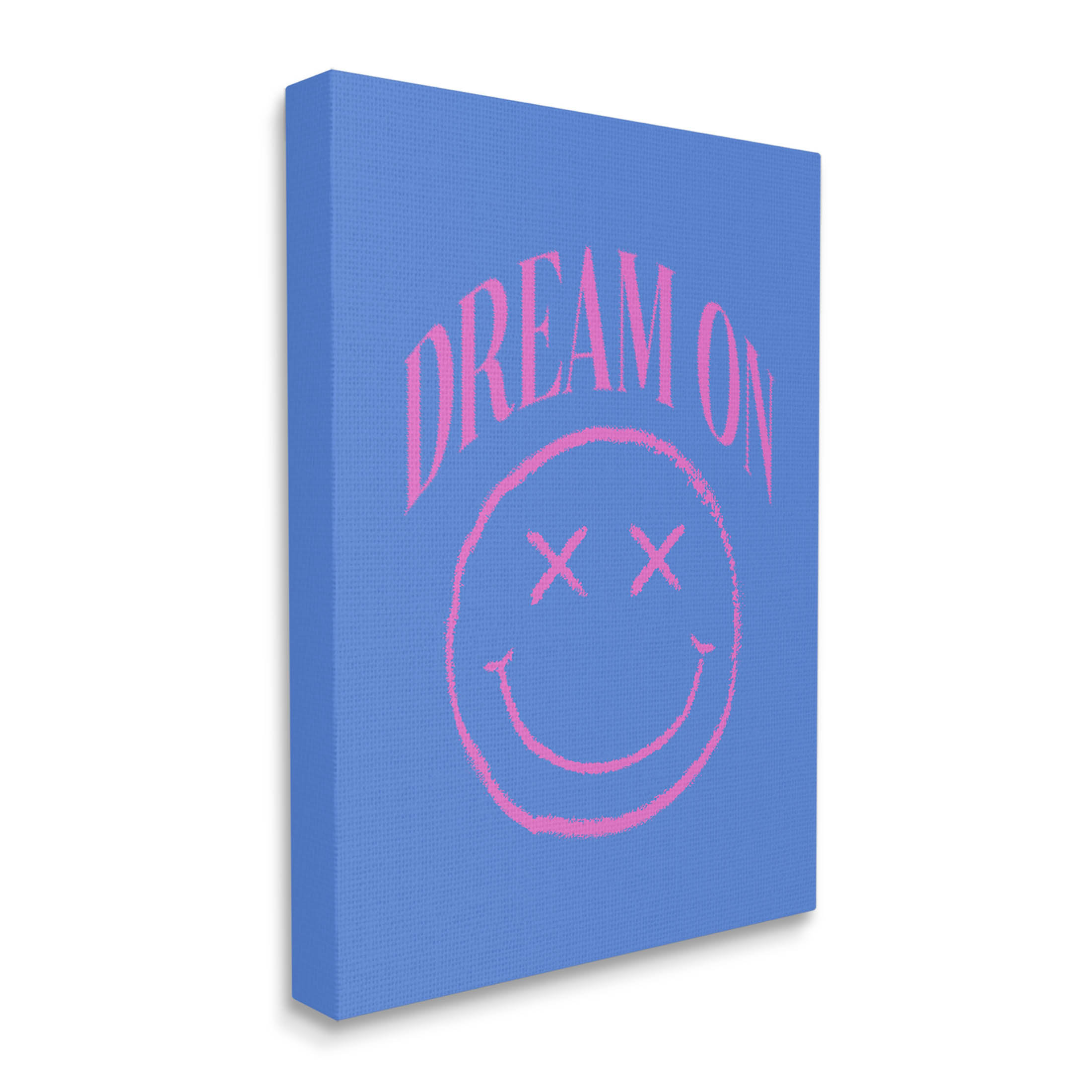 Stupell Industries Dream On Smiley Face Phrase Canvas Wall Art By ...