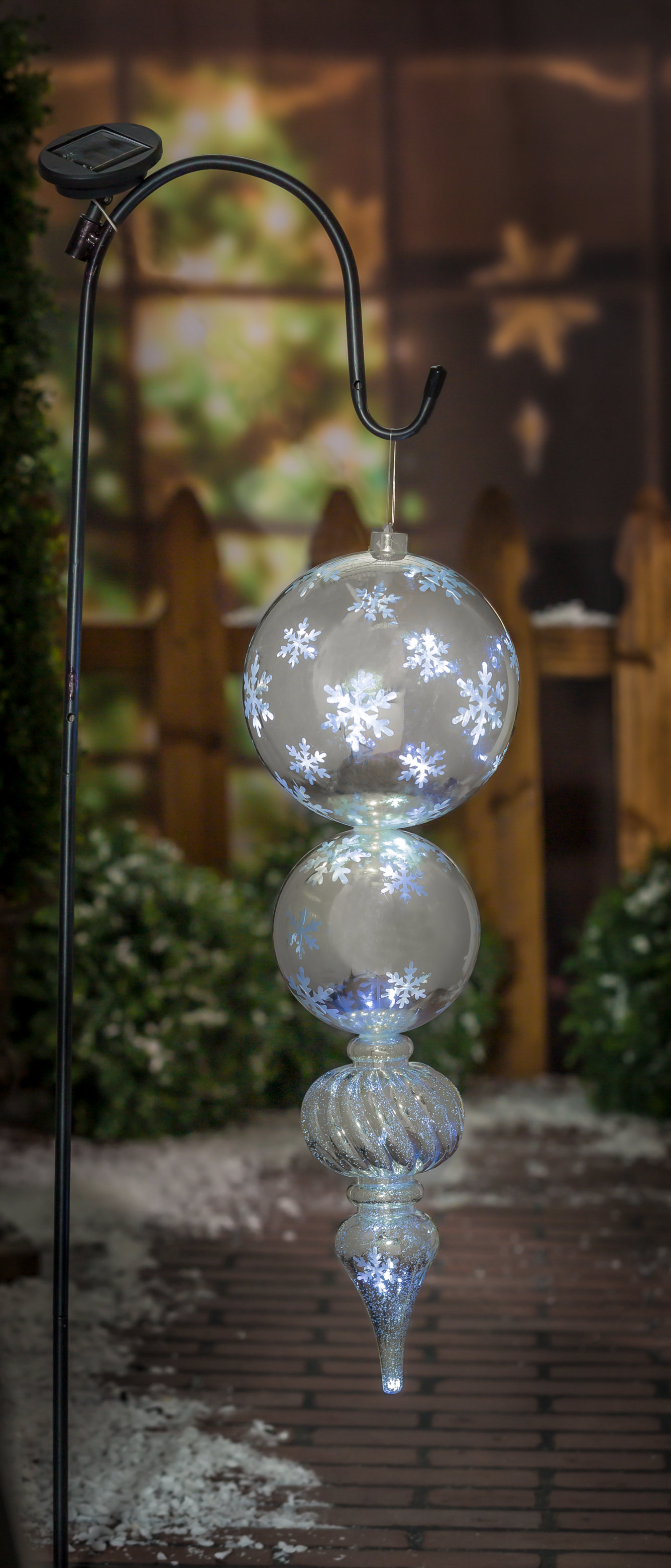 The Holiday Aisle® 25" H Solar Shatterproof Holiday Snowflake Ornament ...