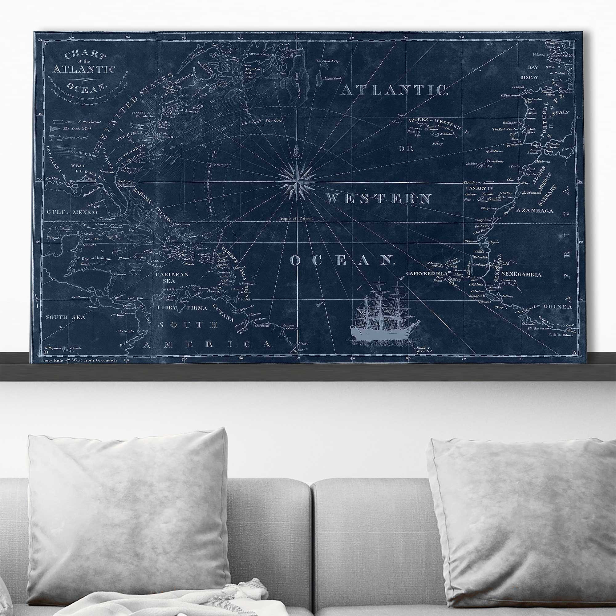 Longshore Tides Sailing Map by Dan Meneely - Graphic Art | Wayfair