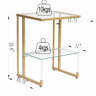 Mercer41 Golden Metal & Acrylic 2 End Table For Living Room And Bedroom ...
