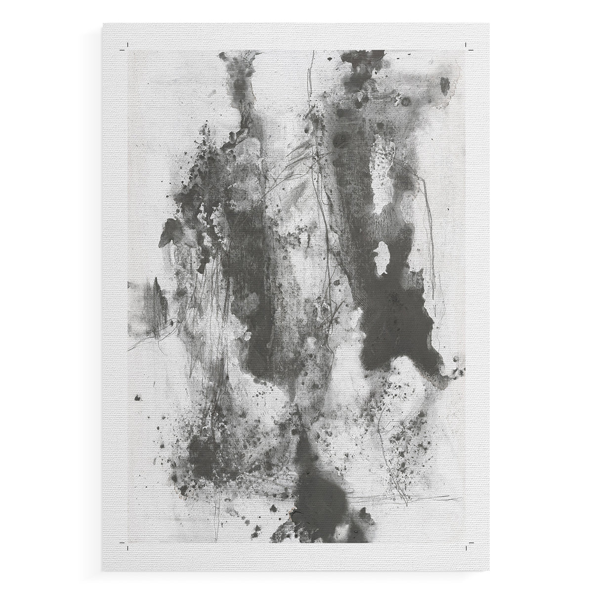 Latitude Run® Graphite Abstract III -Canvas Print Only - NOT FRAMED ...