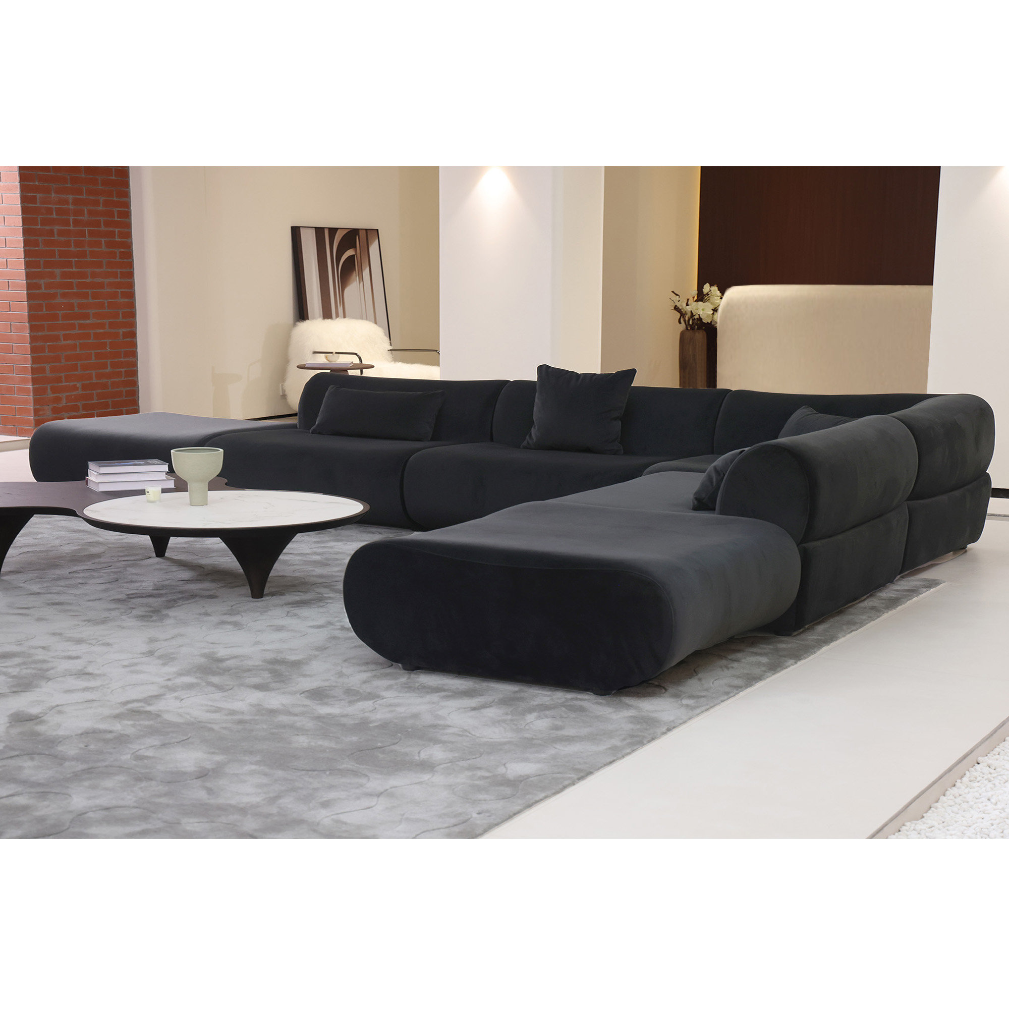 WPFurniture Vivienne Collection Luxury L-shape Sectional Sofa | Wayfair