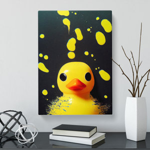 Harriet Bee Rubber Duck Splatter - Wrapped Canvas Graphic Art | Wayfair ...