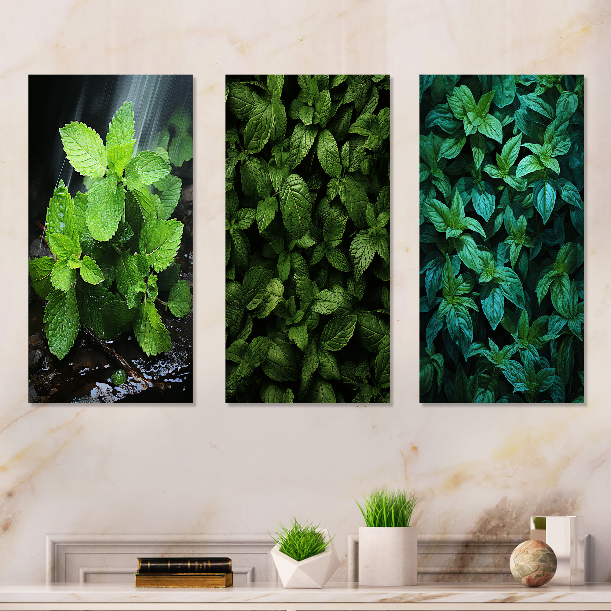 Lark Manor™ Herbs Peppermint Breeze I - Herbs Wall Art Living Room Set ...