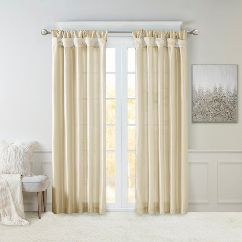 Latitude Run® Twist Tab Lined Window Curtain Panel | Wayfair