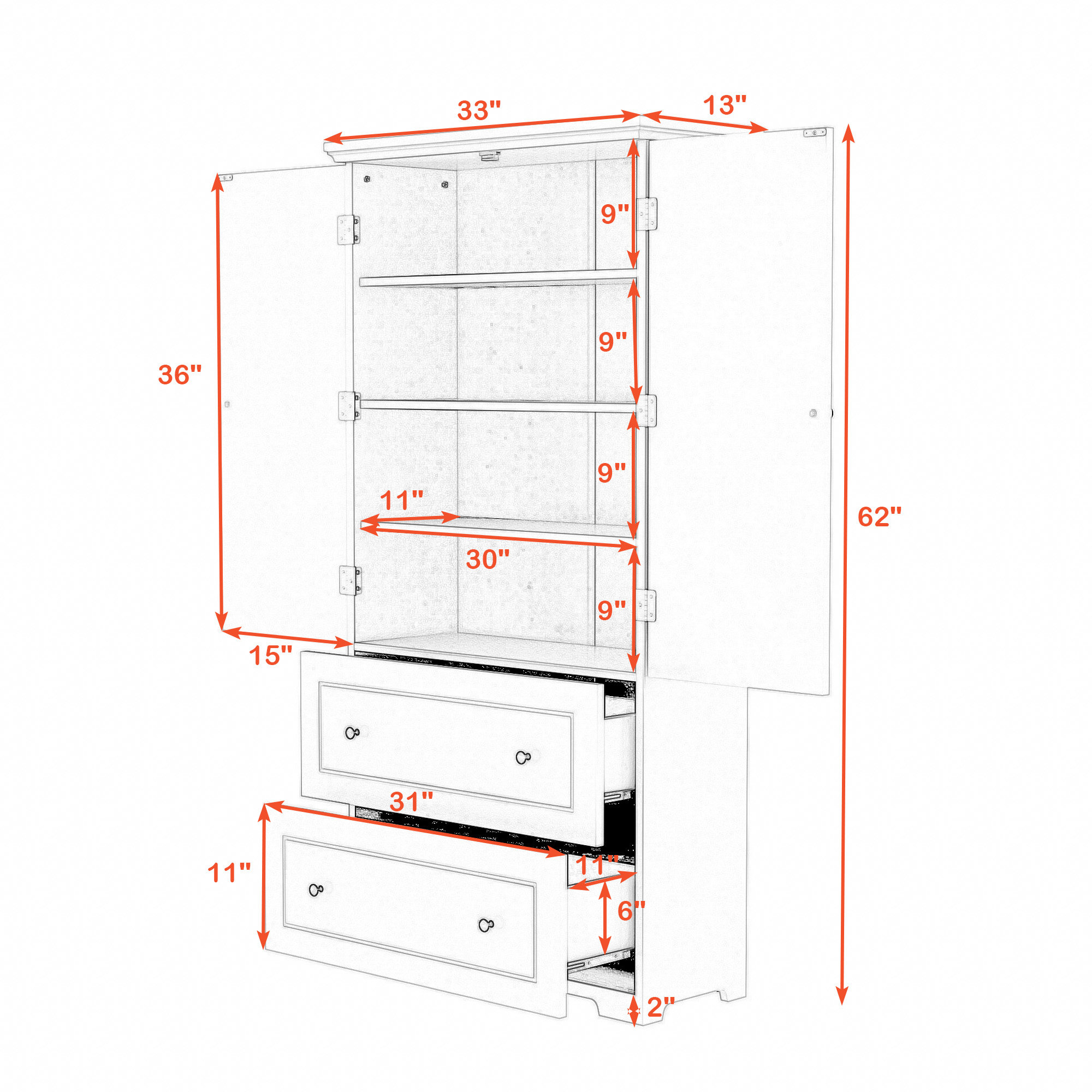 Wildon Home® Febin Freestanding Bathroom Cabinet | Wayfair