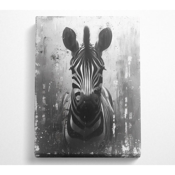 Metro Lane Black And White Zebra Gaze - No Frame Rectangle Print on ...