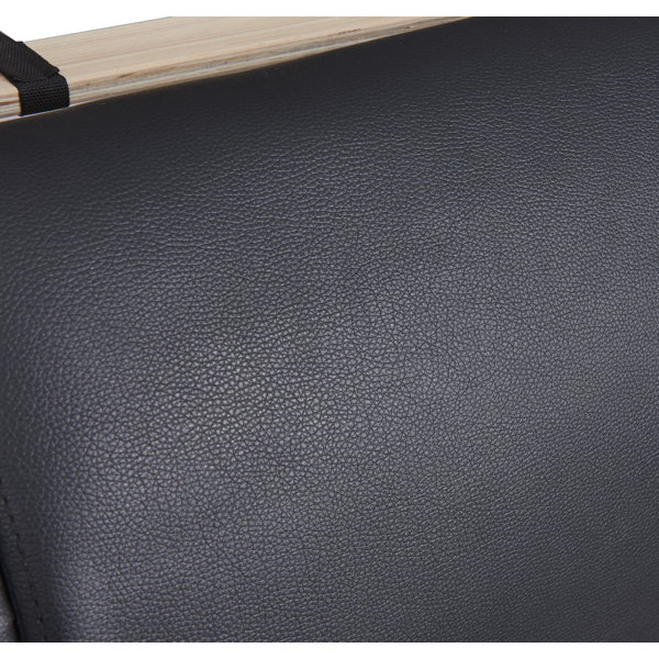 Wrought Studio™ Upholstered Faux Leather Platform Bed With Lights | Wayfair