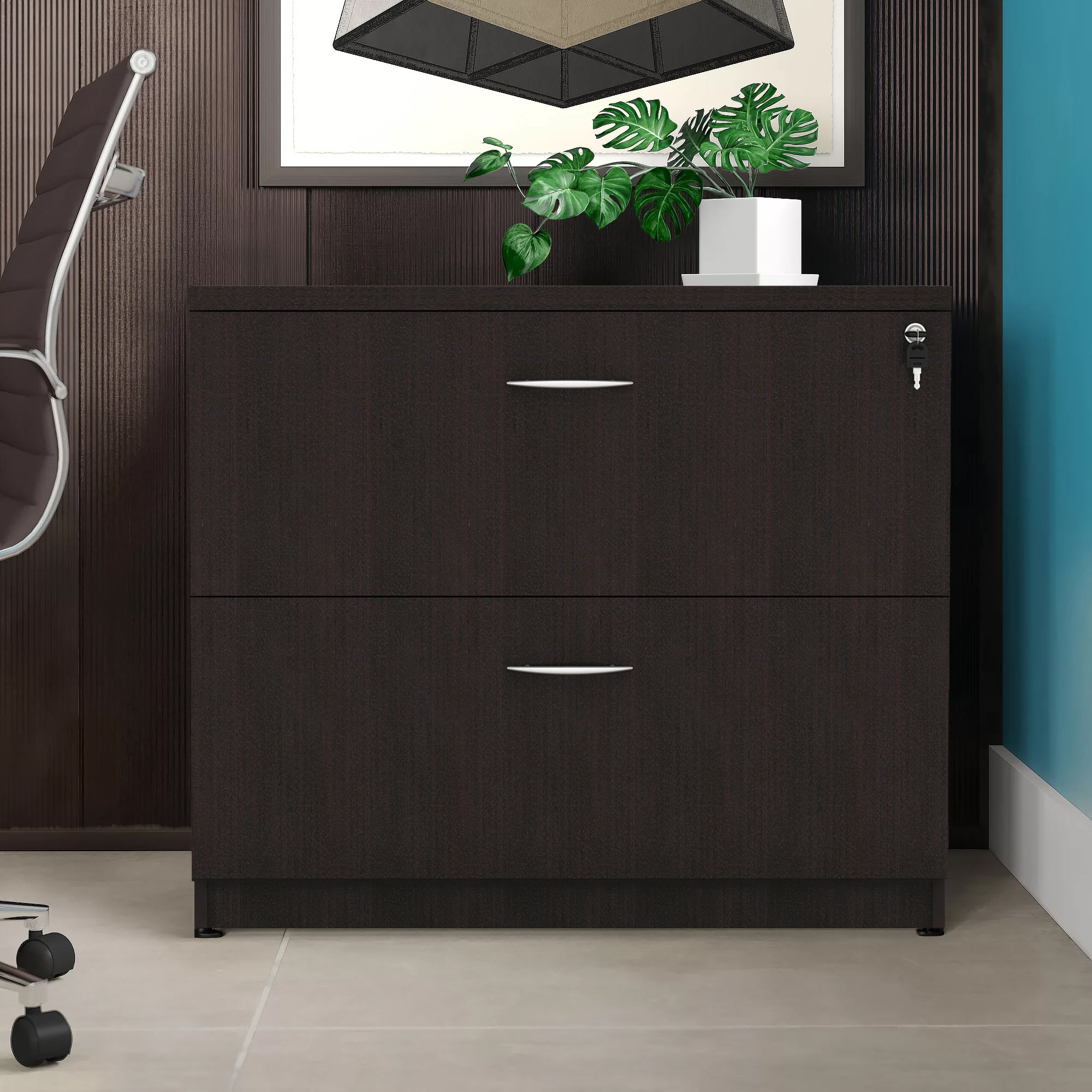 Alera® Alera Valencia Series 2-Drawer Lateral Filing Cabinet & Reviews ...