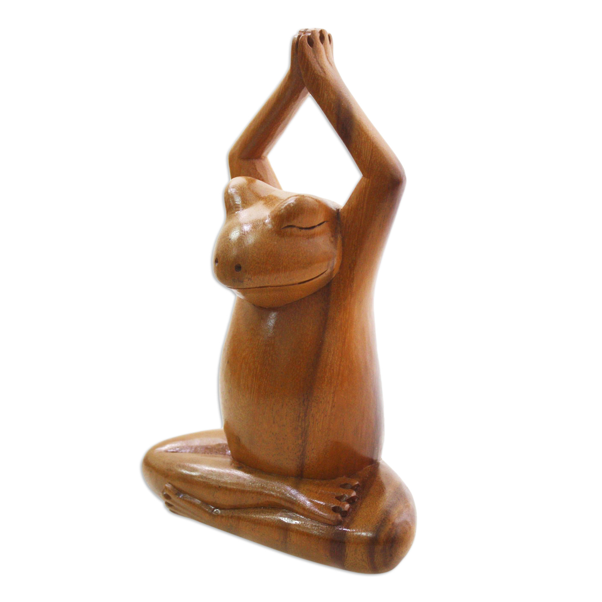 World Menagerie Juneau Toward the Sky Yoga Frog Figurine | Wayfair