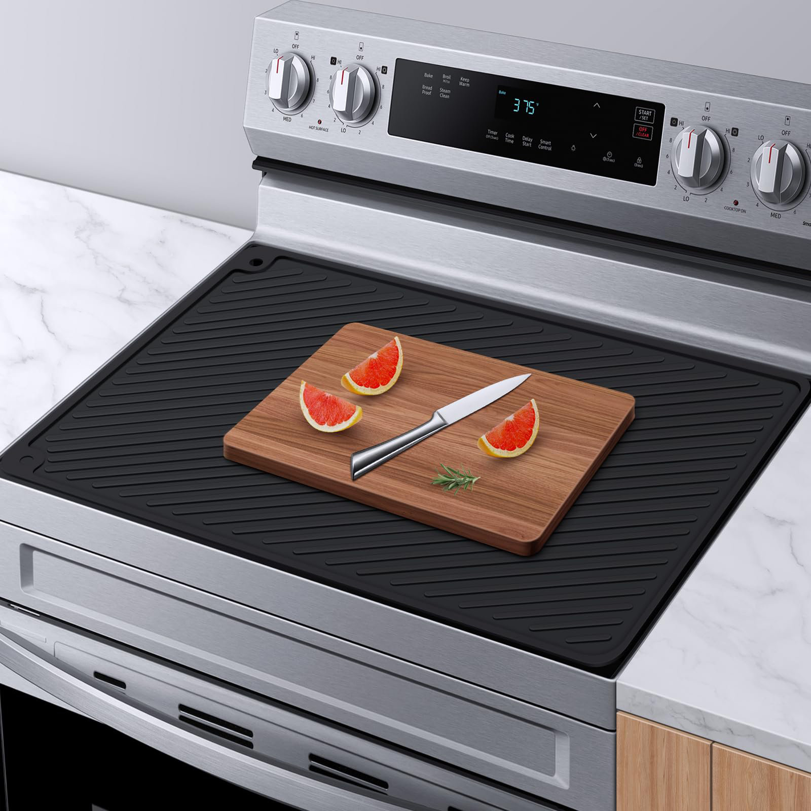 COOREL Couvercles de cuisinière pour cuisinière électrique, tapis de cuisinière en silicone ...