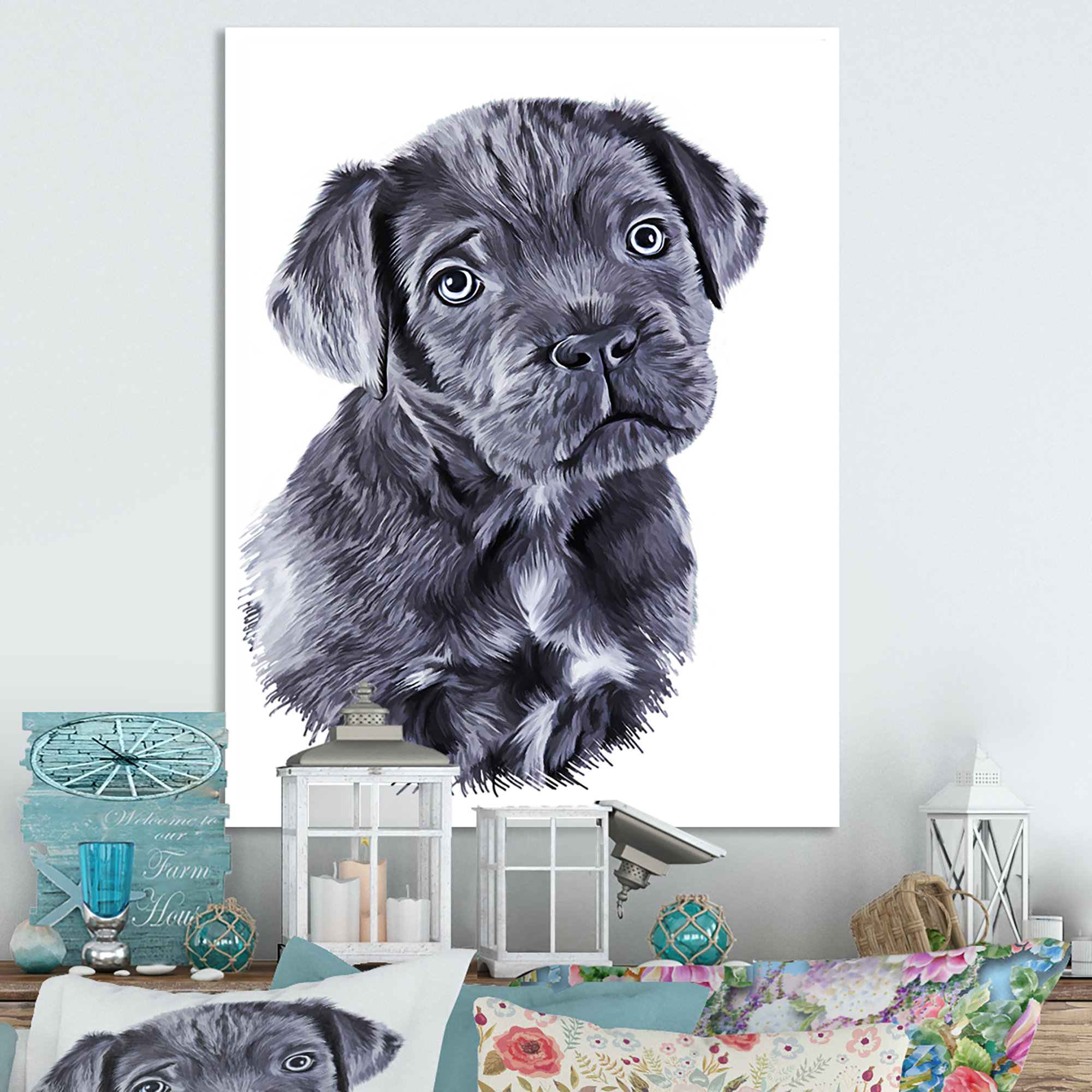 Winston Porter Drawing Dog Breed Cane Corso - Traditional Canvas ...