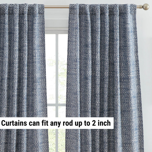 Latitude Run® Hermania Jacquard Slub Texture - Privacy Curtains With ...