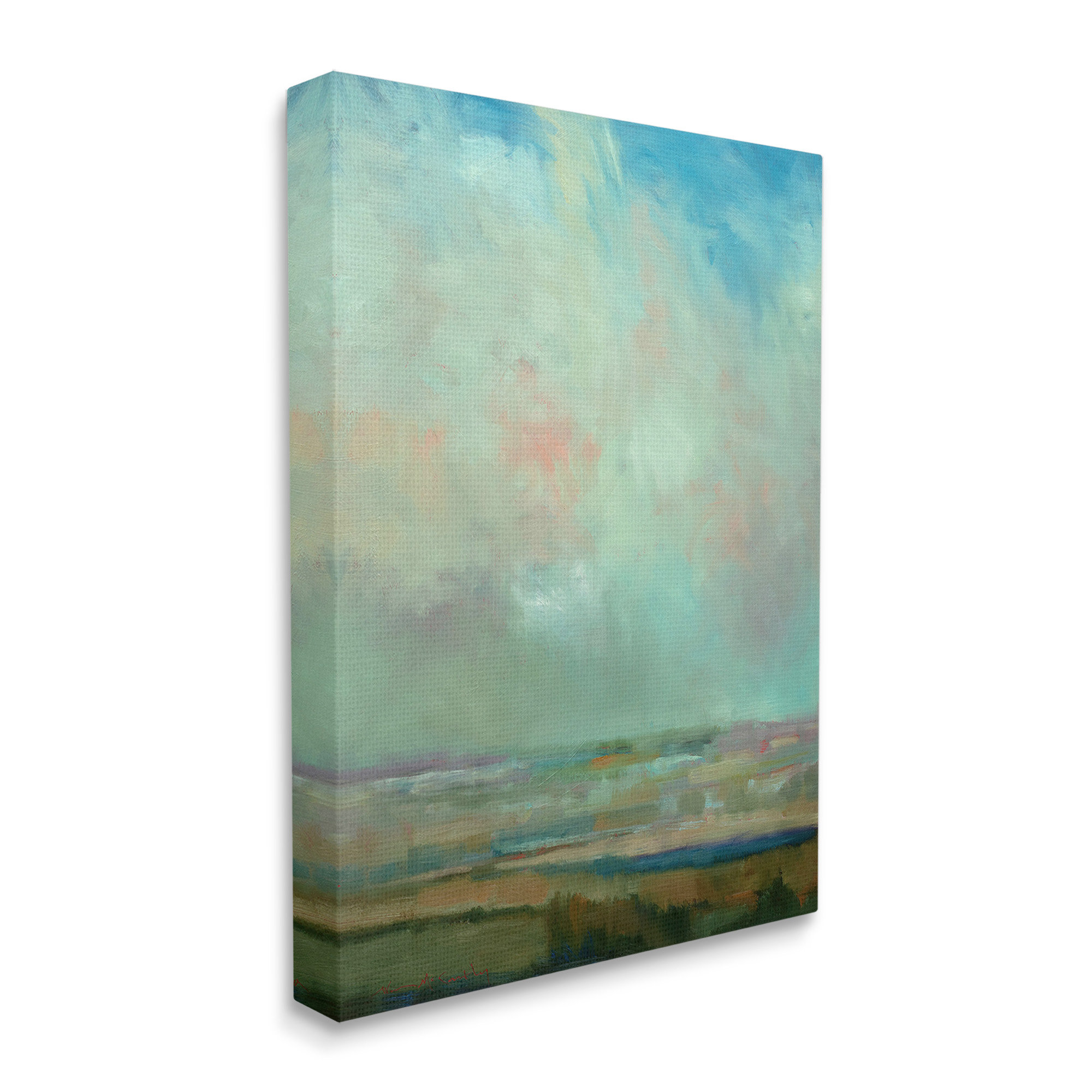 Winston Porter Blue Abstract Scenery Canvas Wall Art Design By William ...