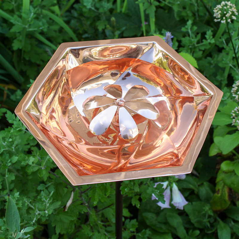 August Grove® Copper Bee Fountain and Birdbath with Stake & Reviews ...