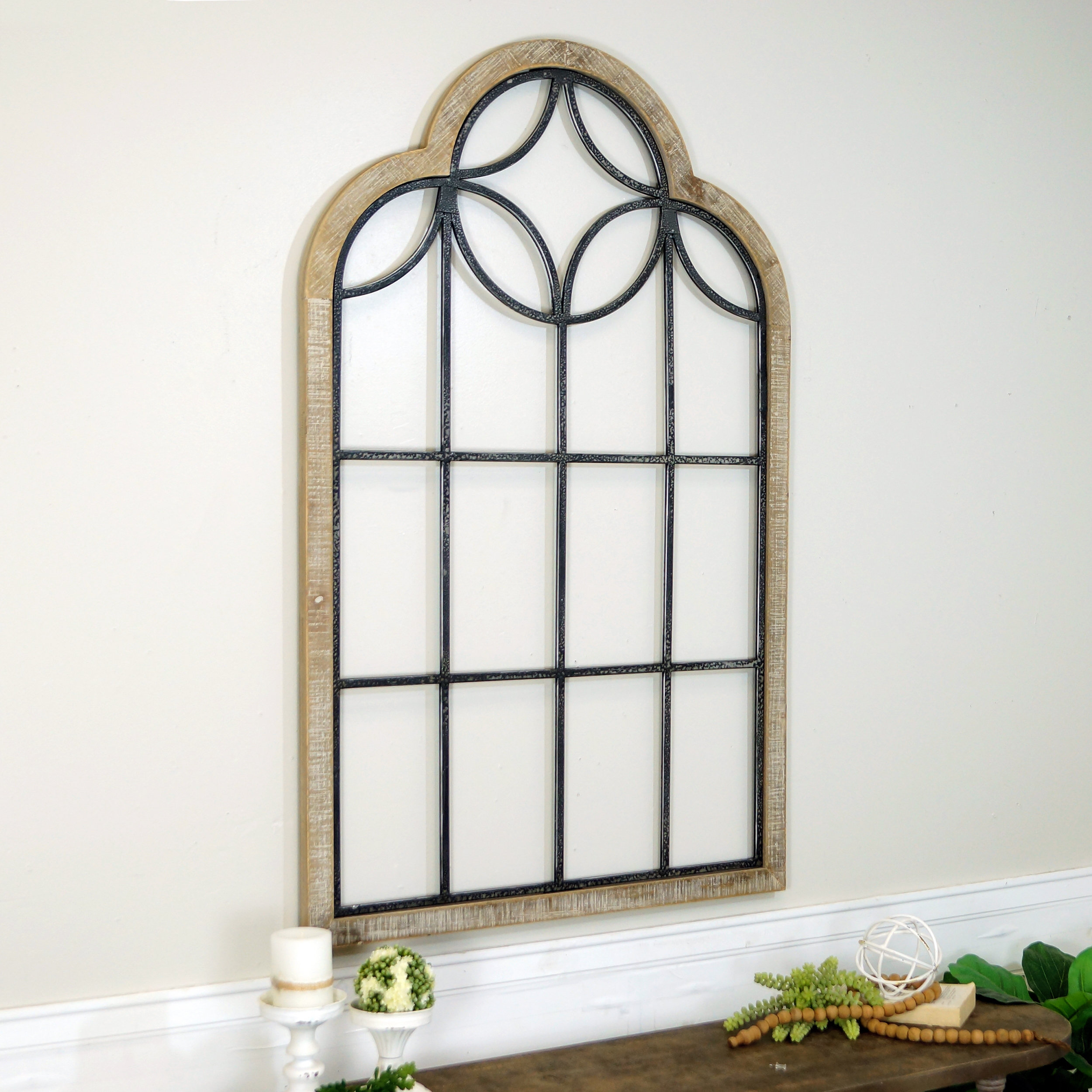 August Grove® VIP Wood 49.5 in. Brown Grated Wall Decor | Wayfair