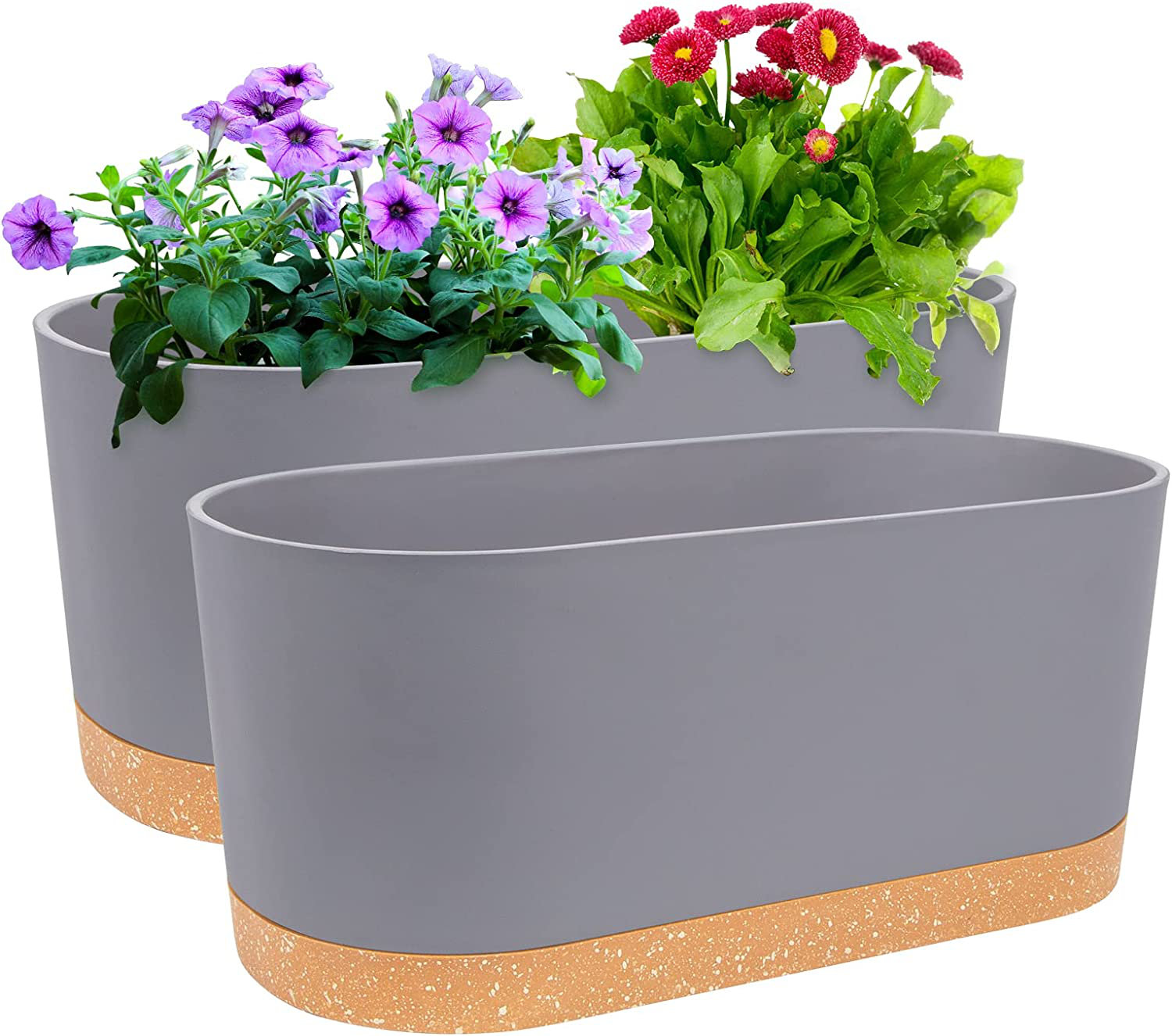 Arlmont & Co. Nashae Composite 2-Piece Planter Box Set | Wayfair