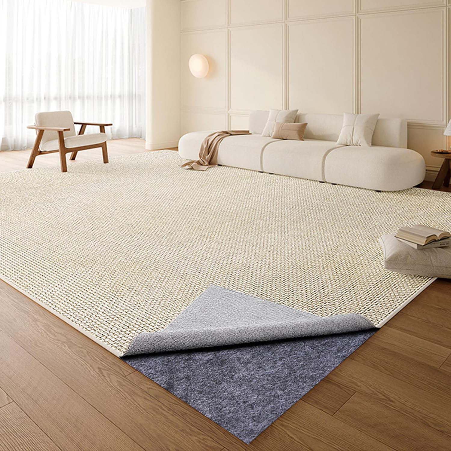 Symple Stuff 100% Waterproof Carpet Pad, Rug Pad, Non-Slip Carpet Pad ...
