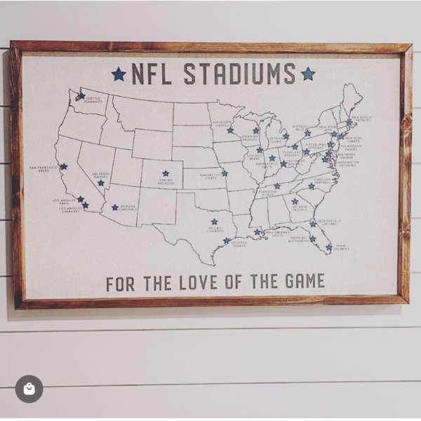 17 Stories Nfl Stadium Map Pinboard | Wayfair